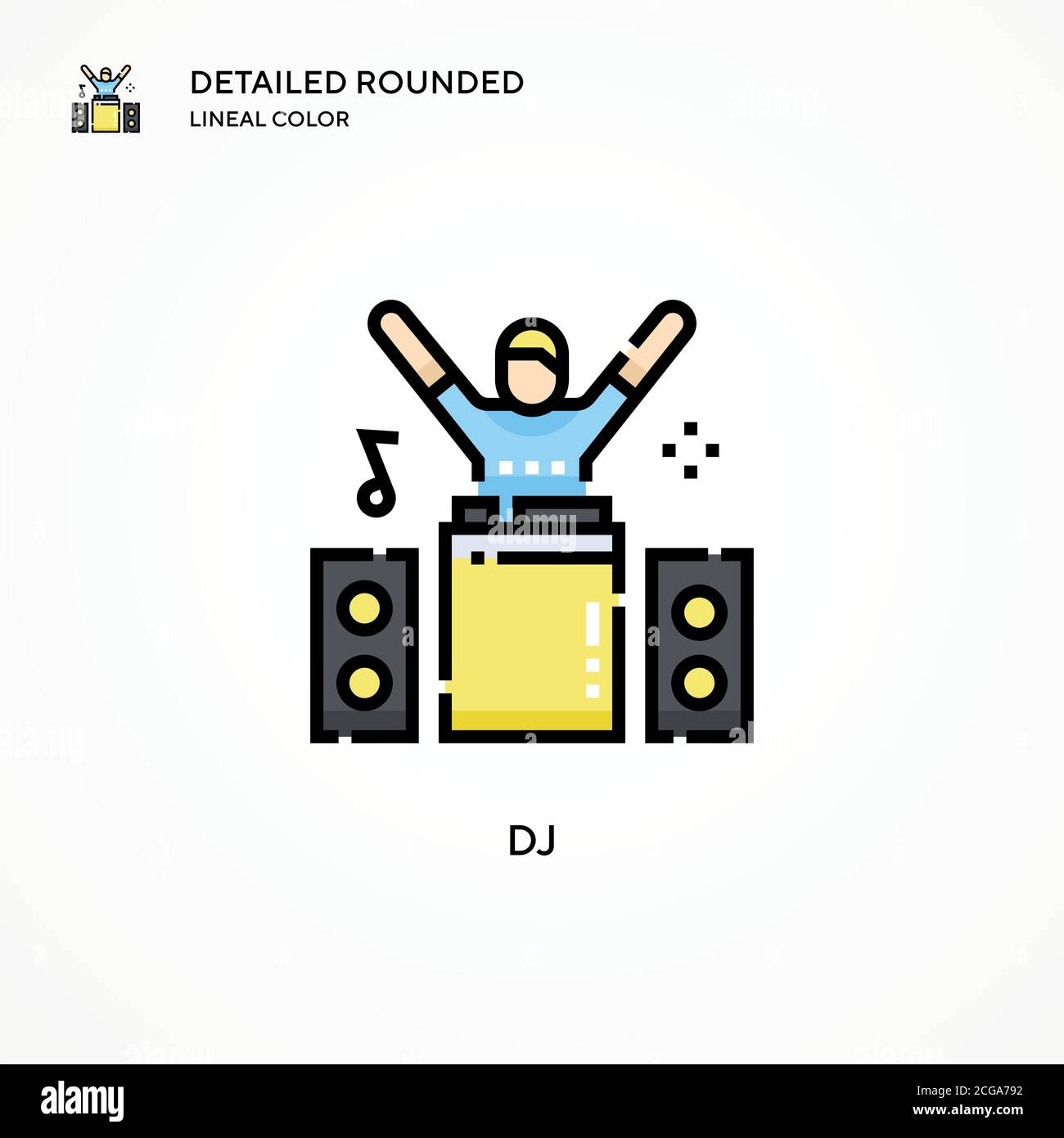 DJ vector icon. Modern vector illustration concepts. Easy to edit and ...