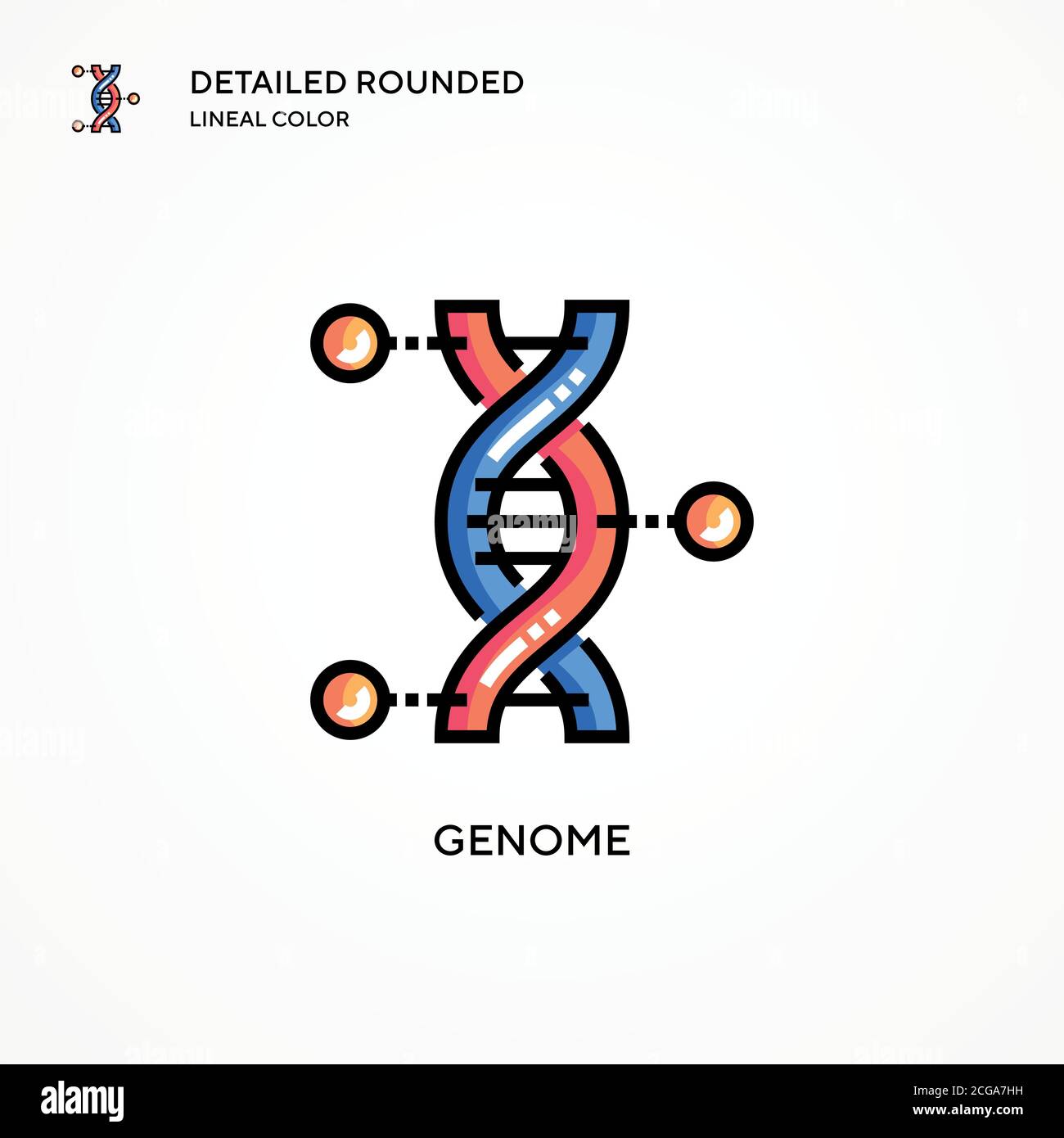 Genome vector icon. Modern vector illustration concepts. Easy to edit ...