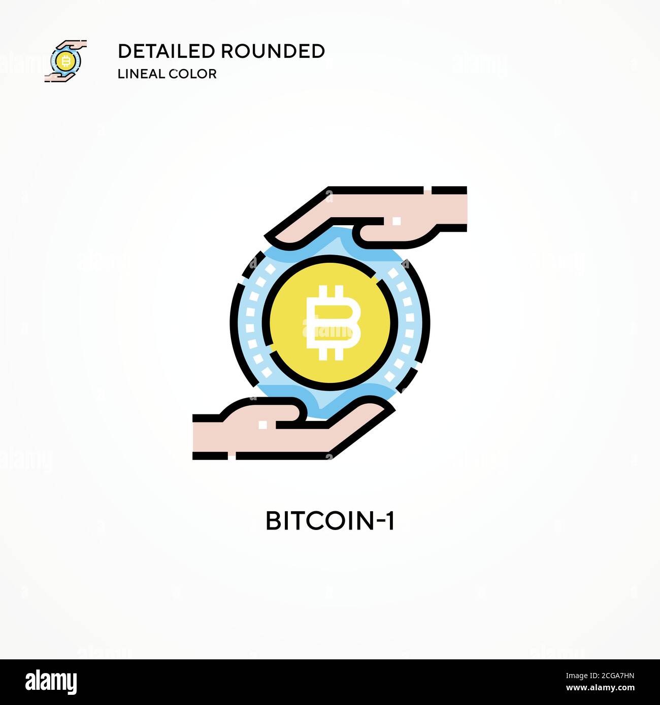 Bitcoin-1 vector icon. Modern vector illustration concepts. Easy to ...