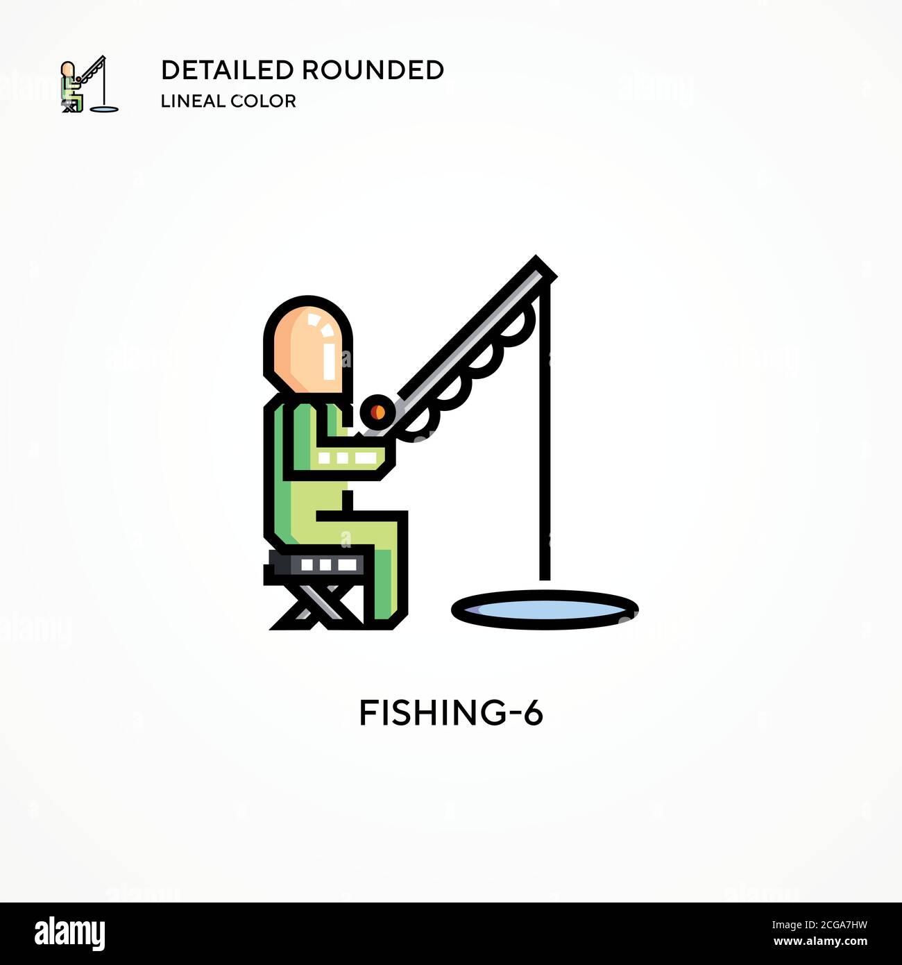 Fishing-6 vector icon. Modern vector illustration concepts. Easy to ...