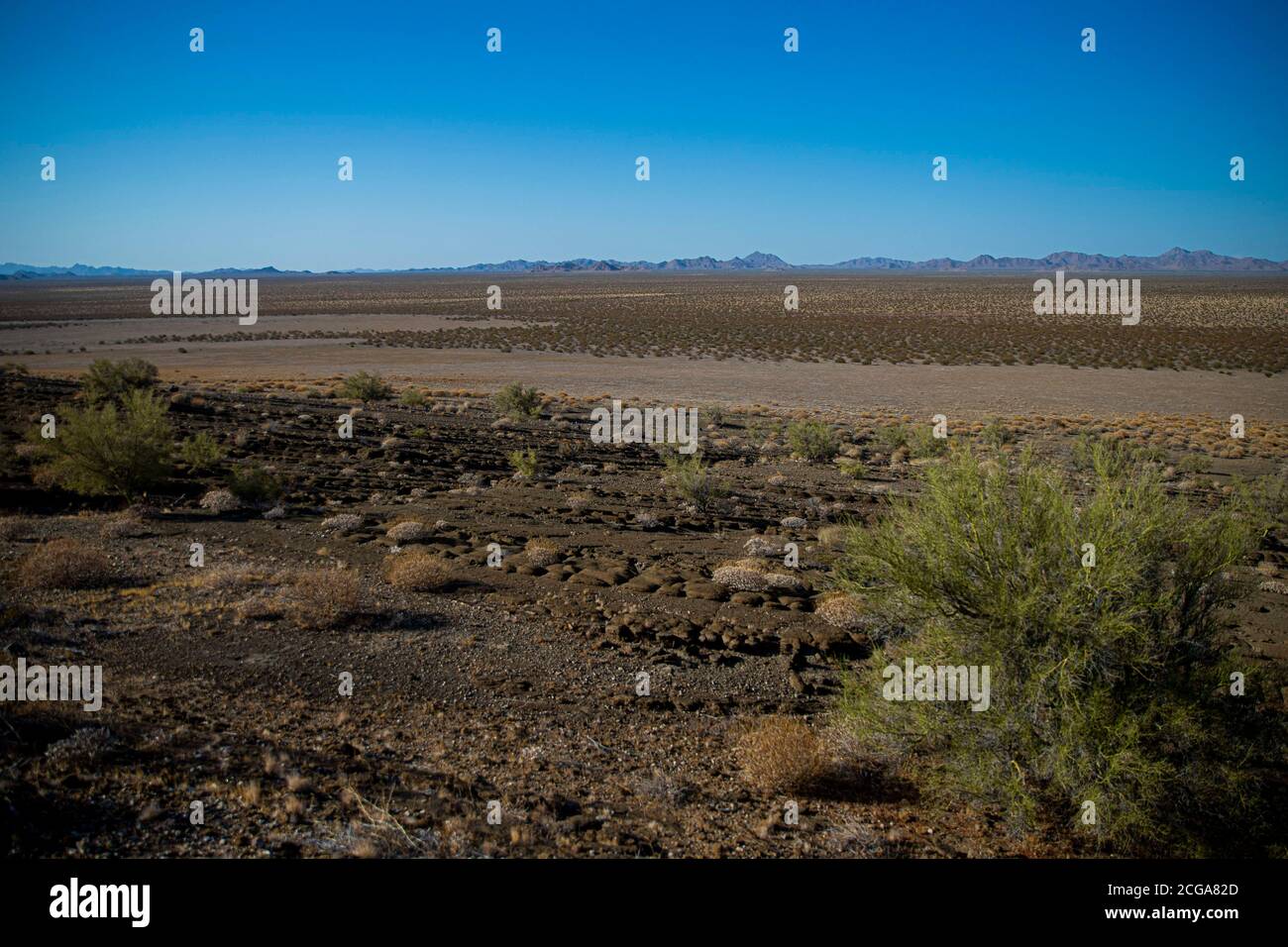Maar-type volcanic crater, Cerro Colorado cater in the Sonoran Desert ...