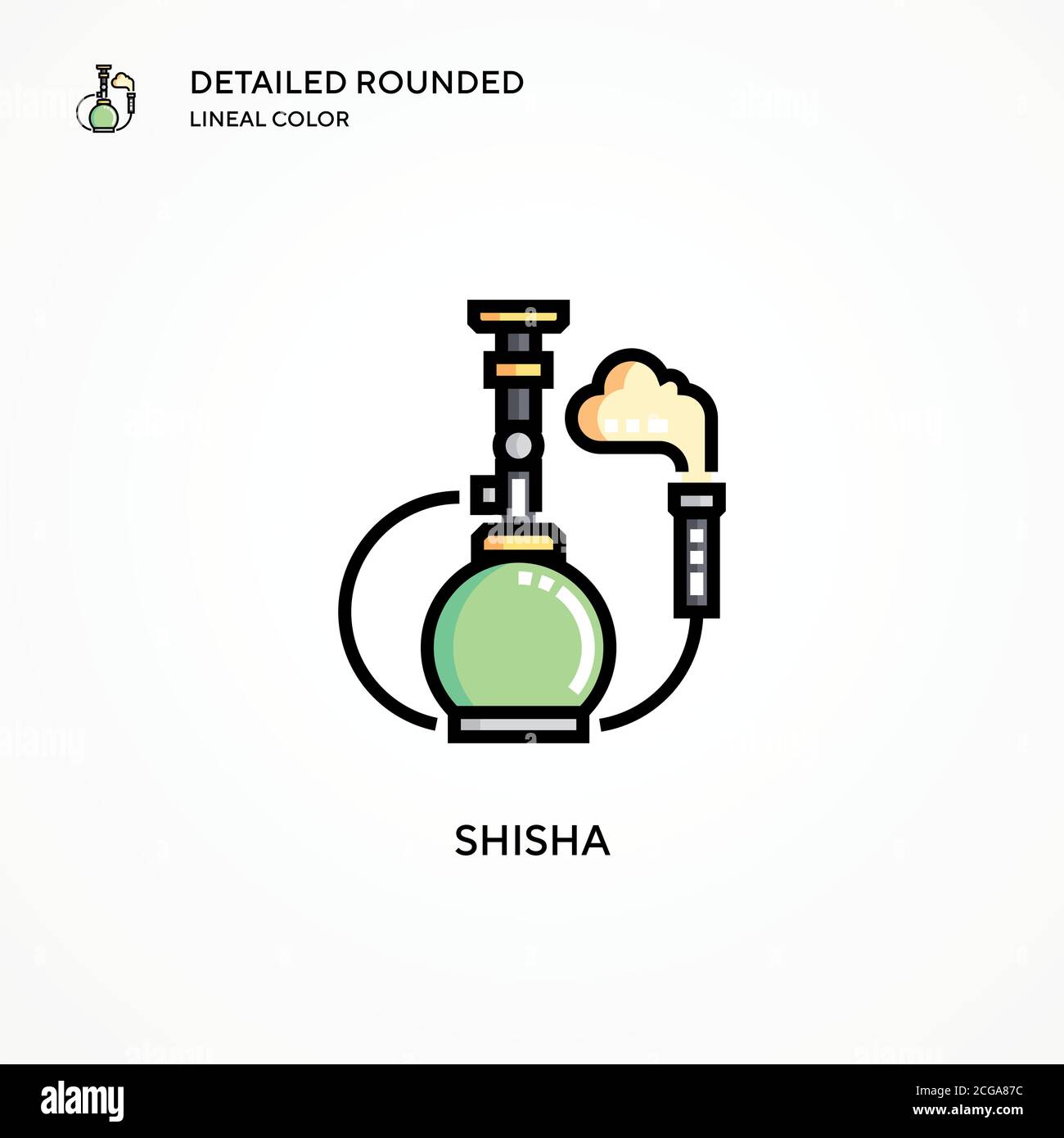 Shisha vector icon. Modern vector illustration concepts. Easy to edit ...