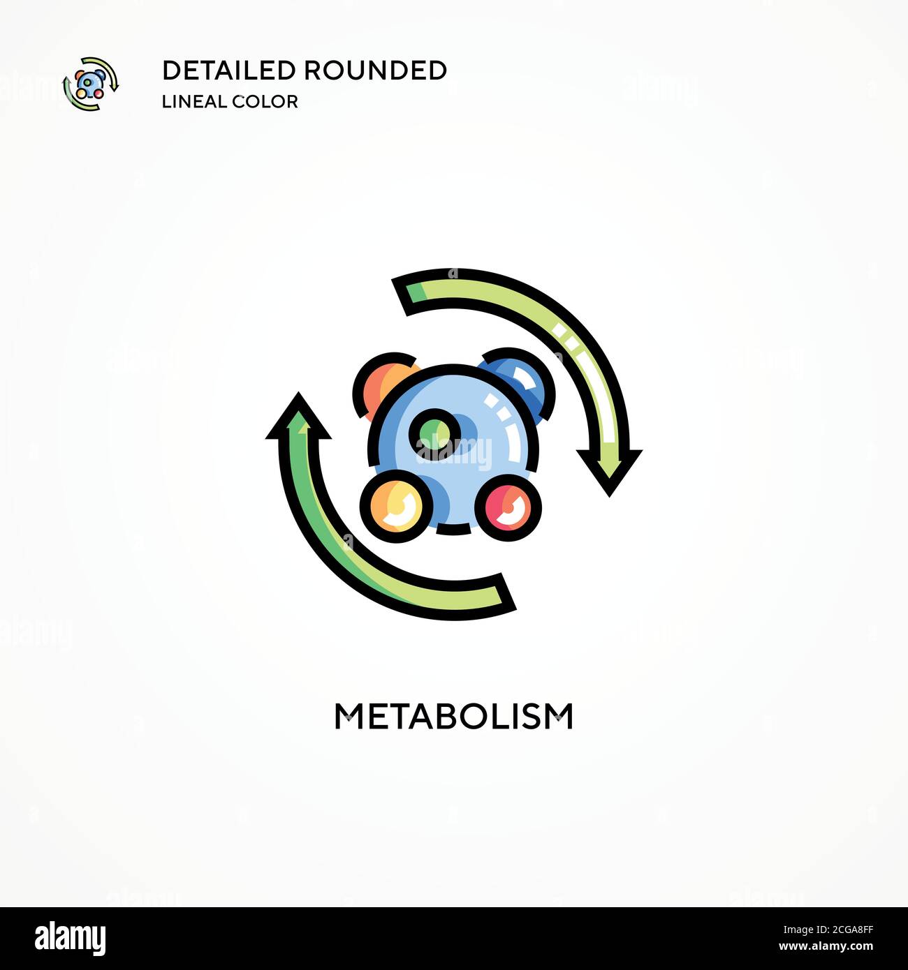 Metabolism vector icon. Modern vector illustration concepts. Easy to ...