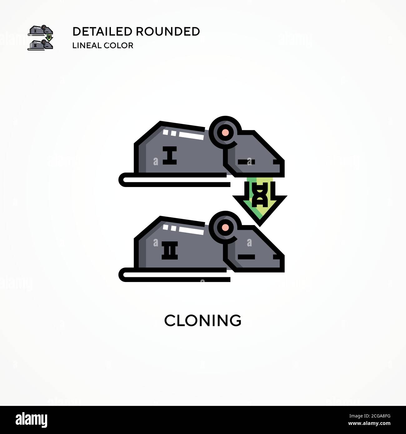 Cloning vector icon. Modern vector illustration concepts. Easy to edit ...