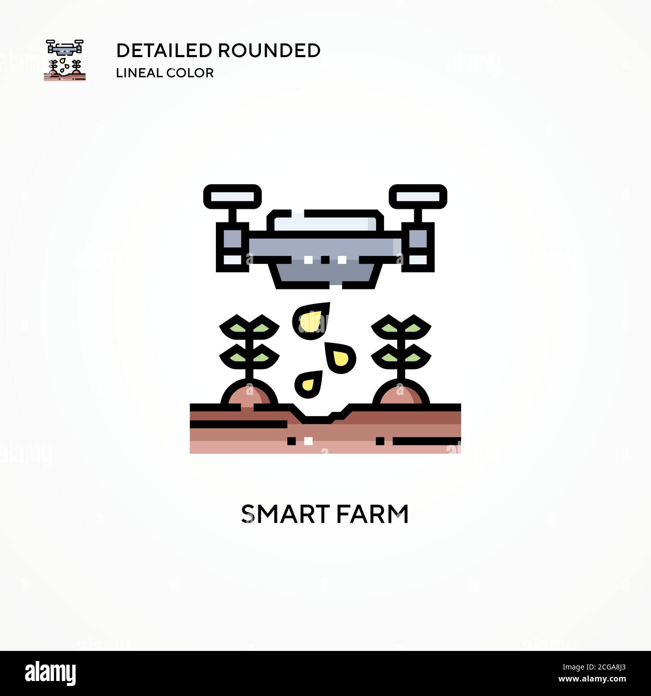 Smart farm vector icon. Modern vector illustration concepts. Easy to ...