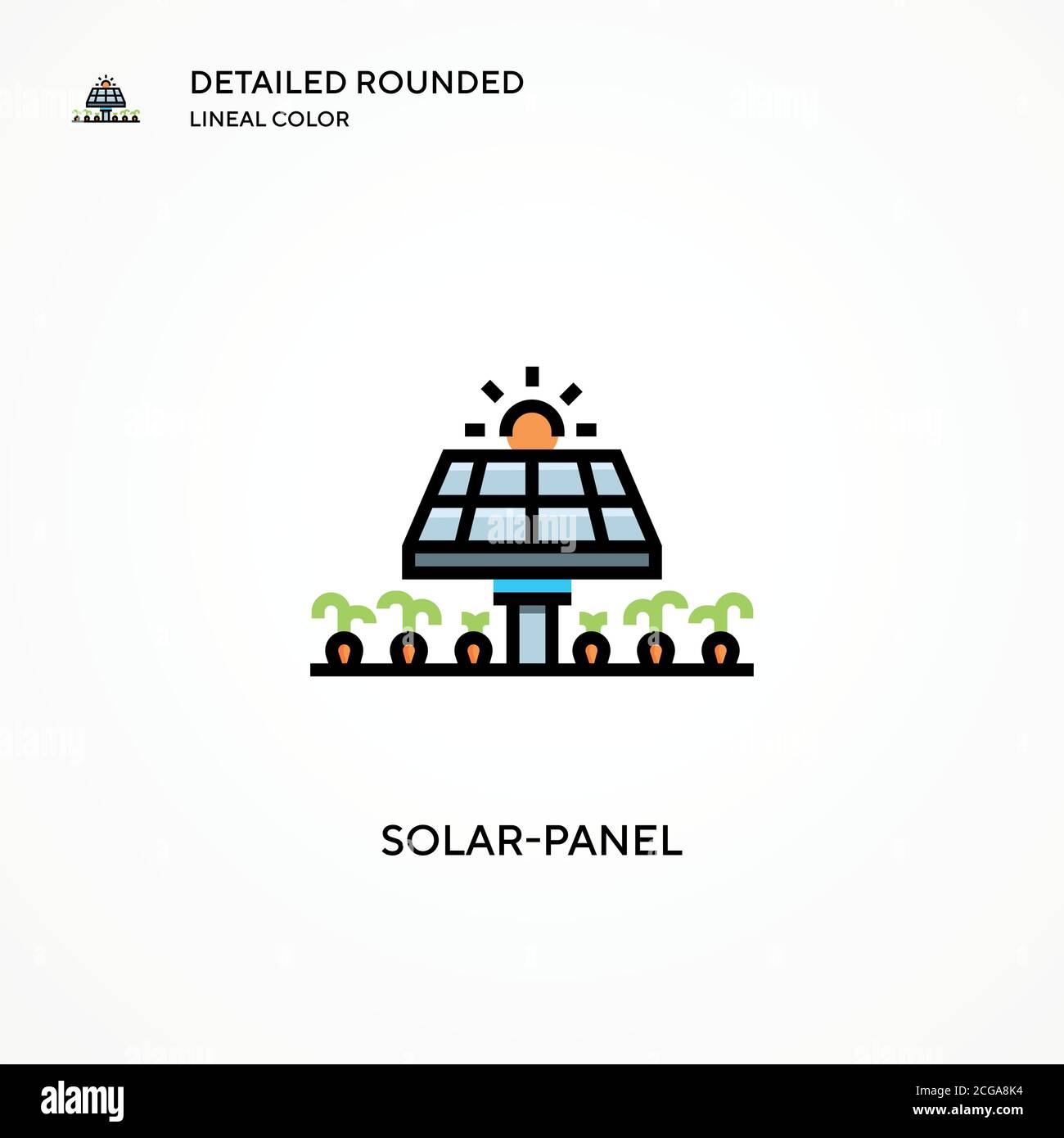 Solar-panel vector icon. Modern vector illustration concepts. Easy to ...