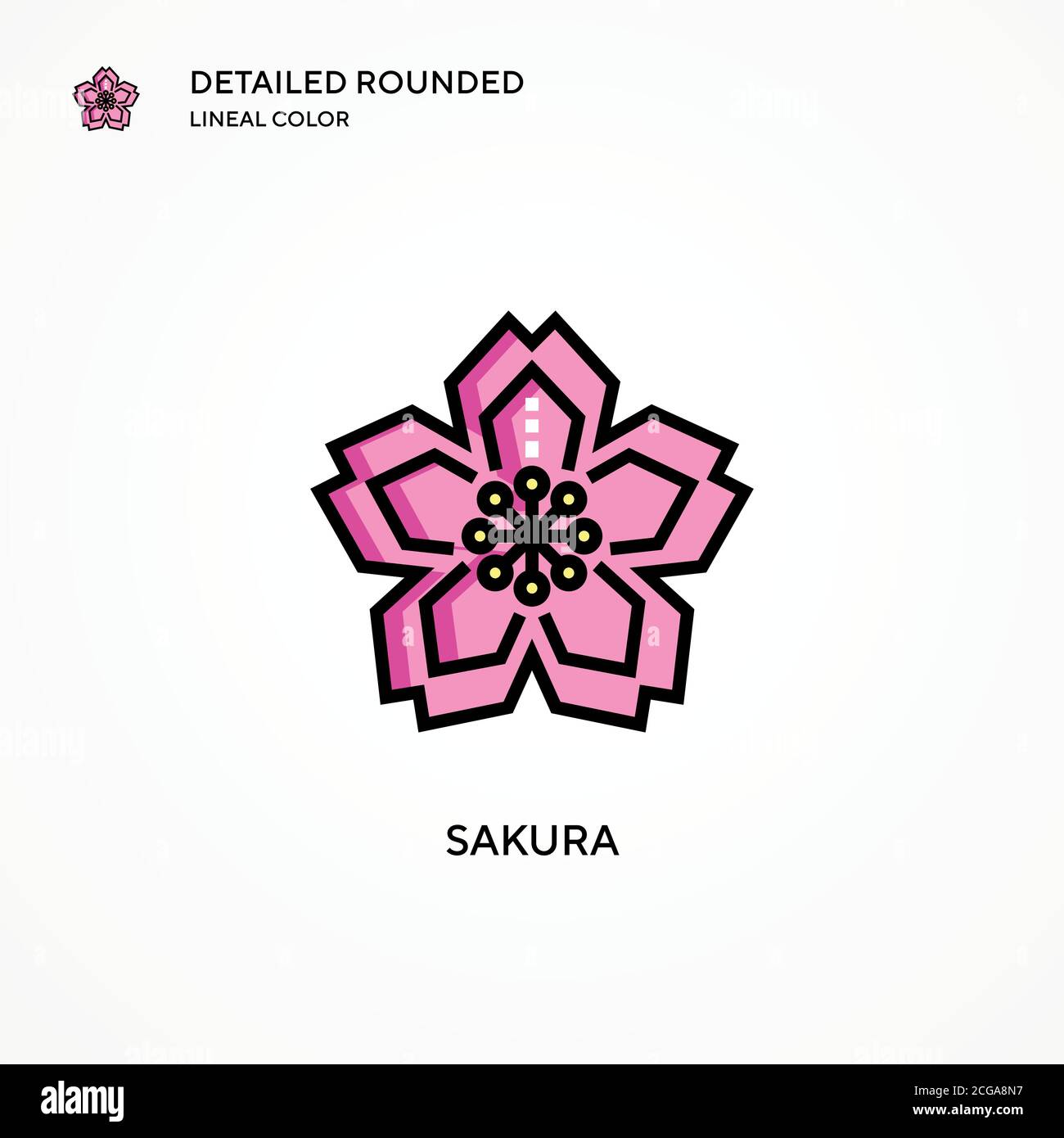 Sakura vector icon. Modern vector illustration concepts. Easy to edit ...