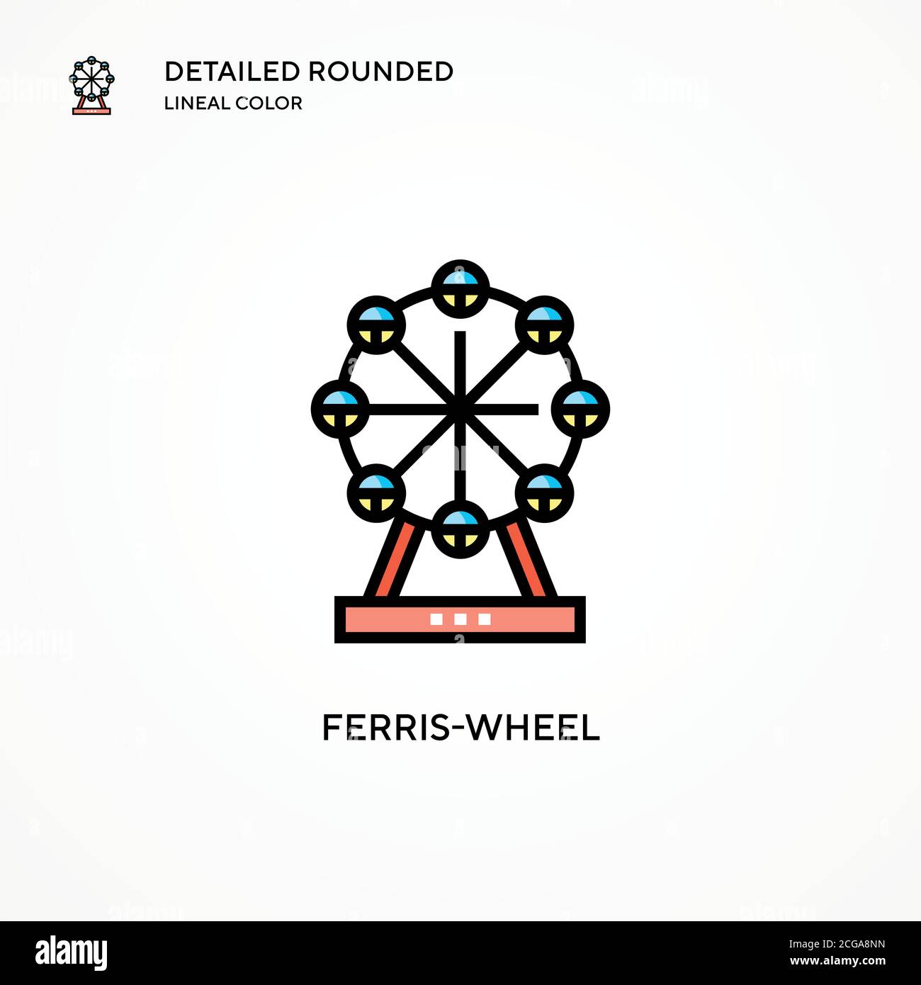 Ferris-wheel vector icon. Modern vector illustration concepts. Easy to ...