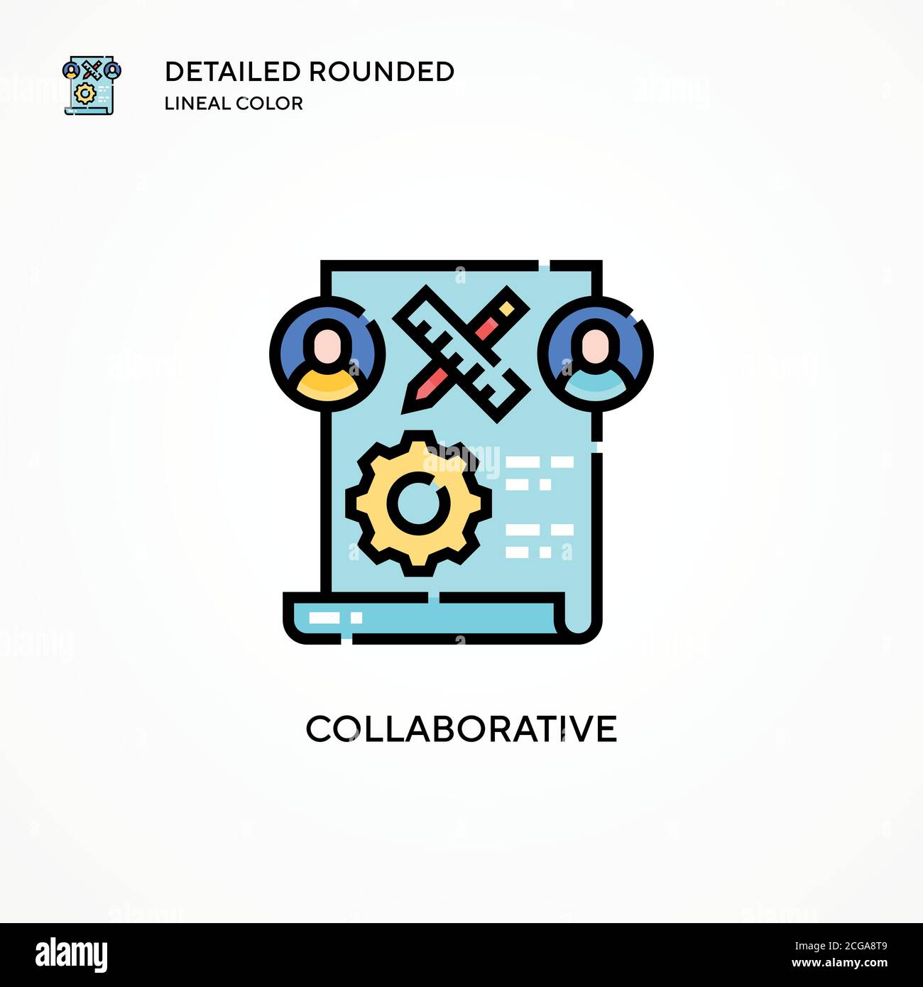 Collaborative vector icon. Modern vector illustration concepts. Easy to ...