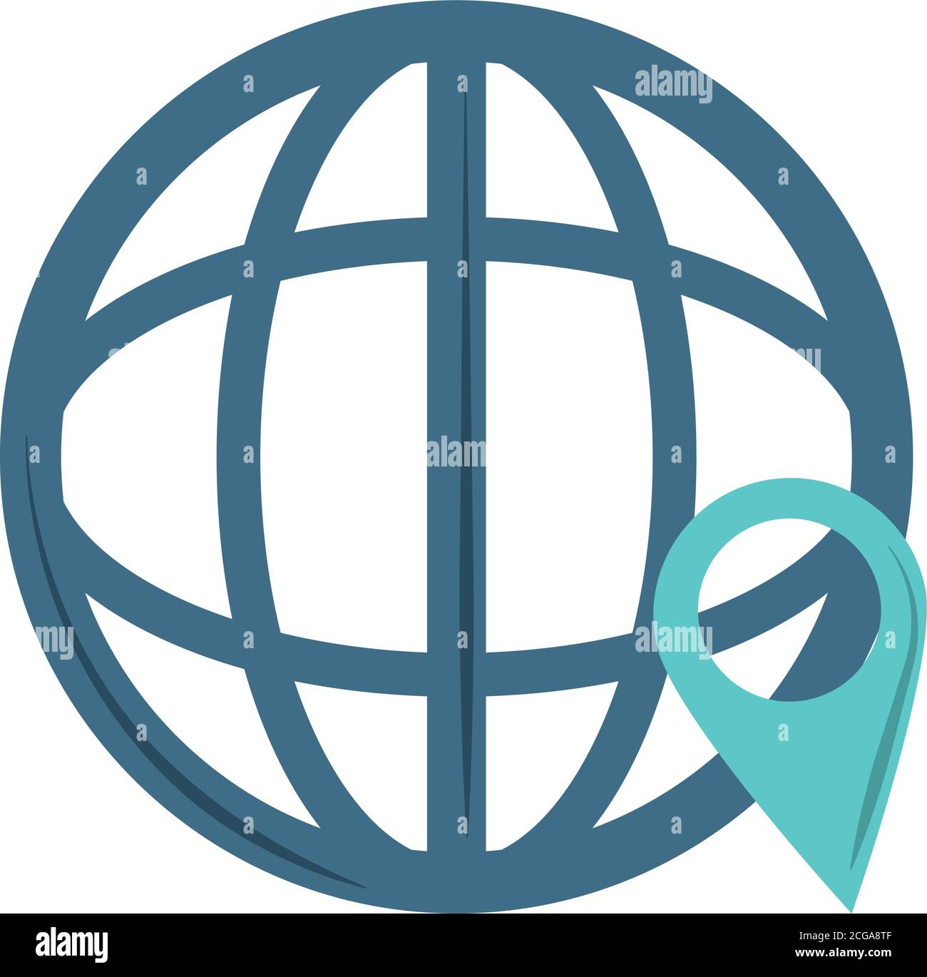 summer vacation travel, world navigation pointer destination, flat icon ...