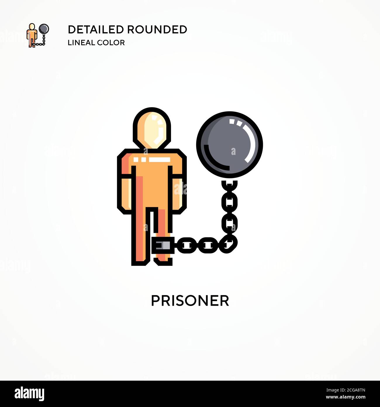 Prisoner vector icon. Modern vector illustration concepts. Easy to edit ...