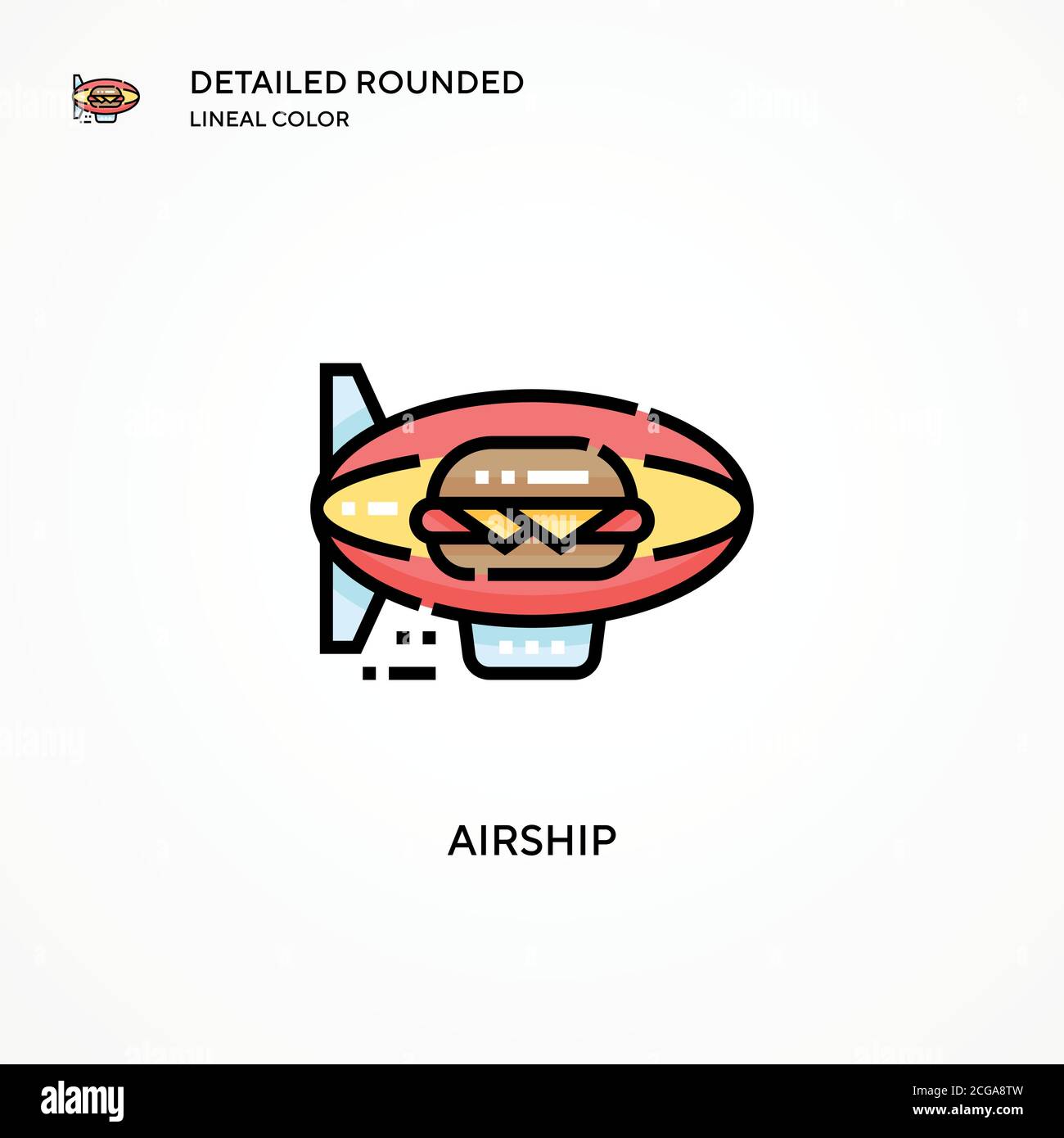 Airship vector icon. Modern vector illustration concepts. Easy to edit ...