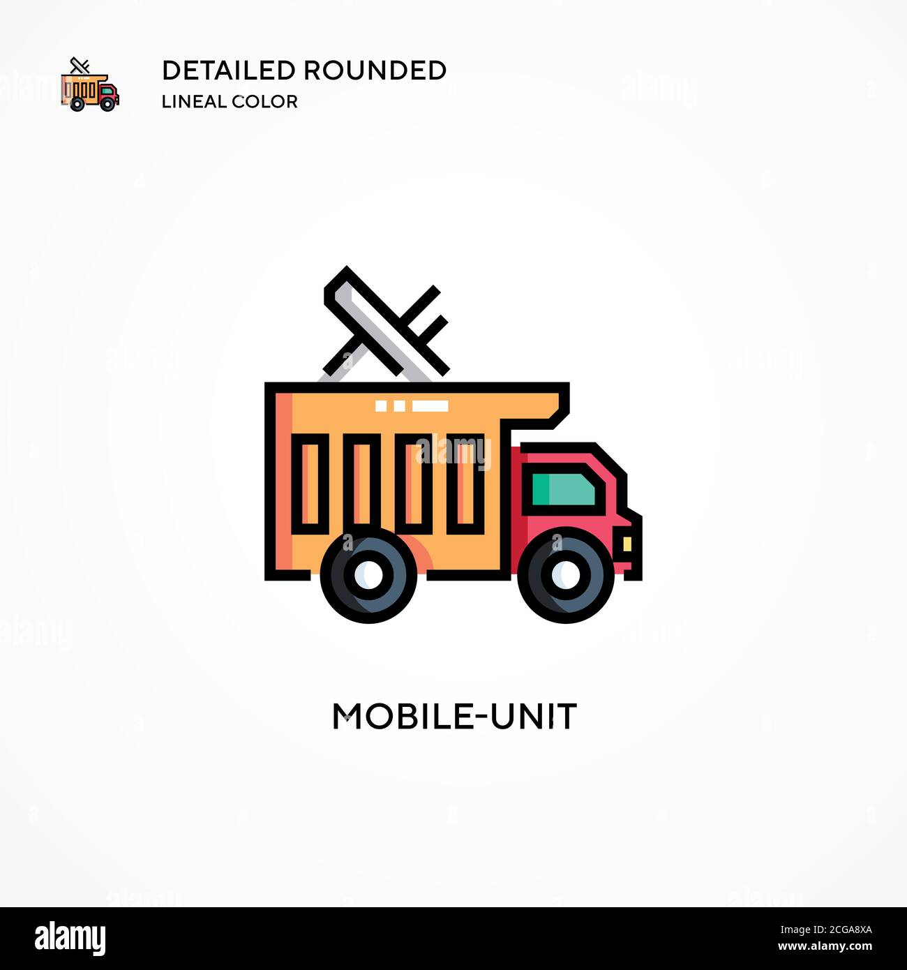 Mobile-unit vector icon. Modern vector illustration concepts. Easy to ...