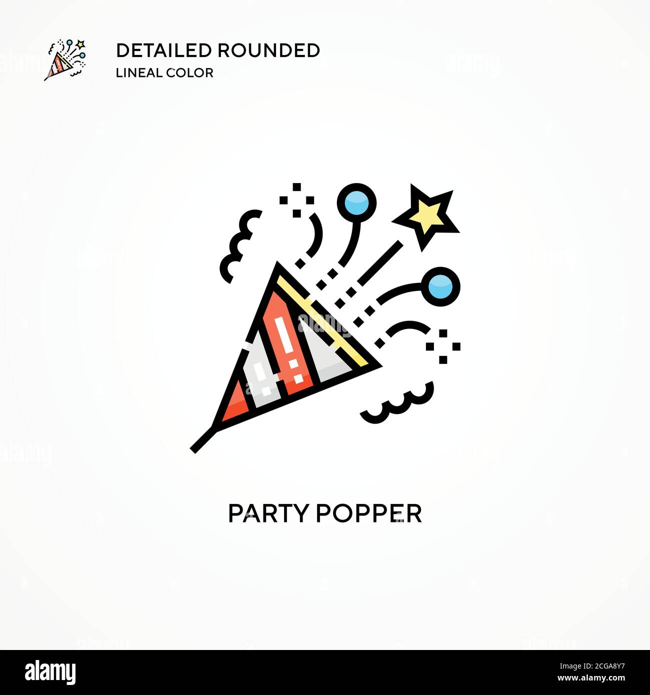 Party popper vector icon. Modern vector illustration concepts. Easy to ...