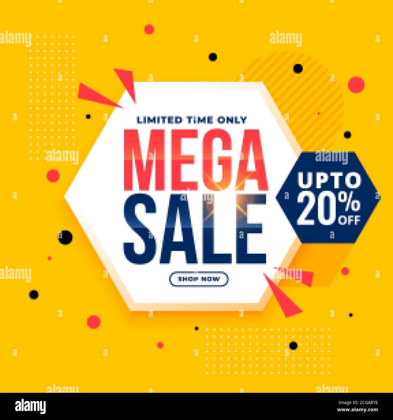 Hexagonal advertisement Stock Vector Images - Alamy