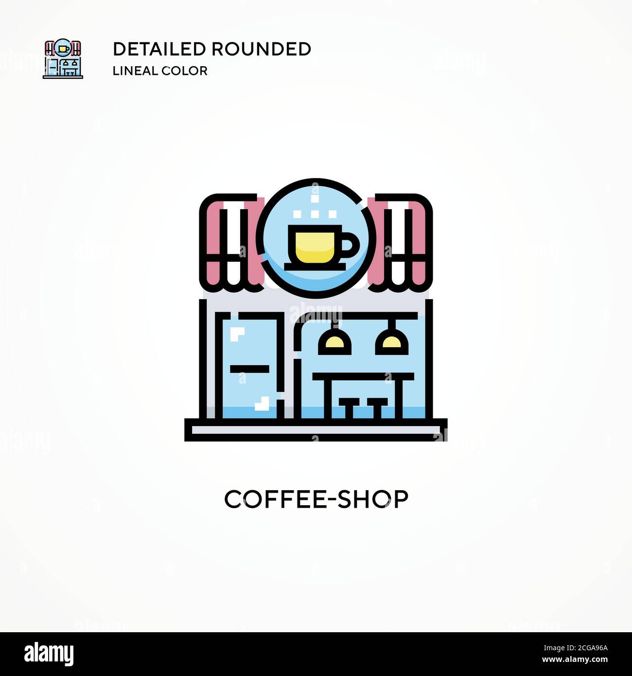 Coffee-shop vector icon. Modern vector illustration concepts. Easy to ...