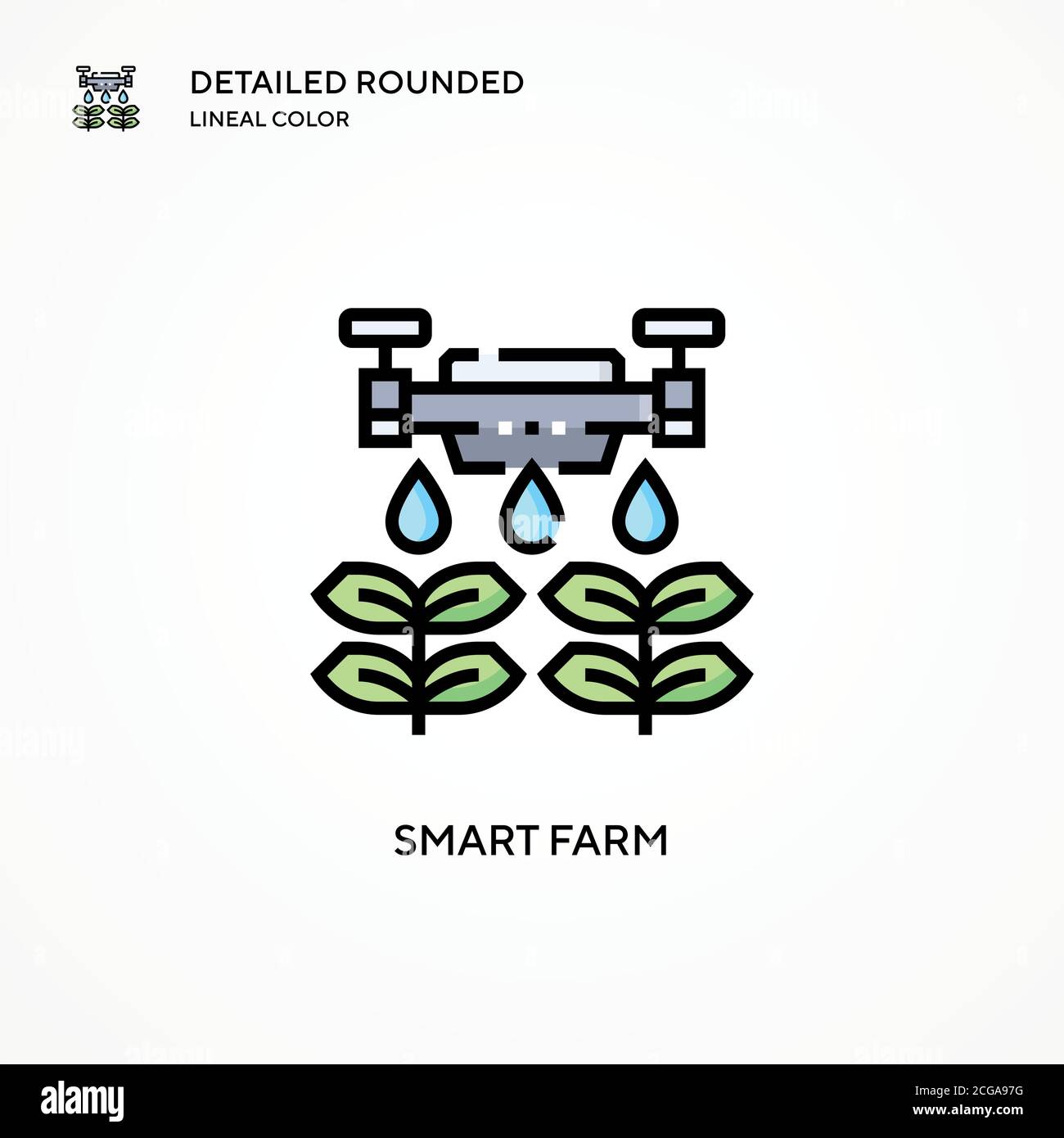 Smart farm vector icon. Modern vector illustration concepts. Easy to ...