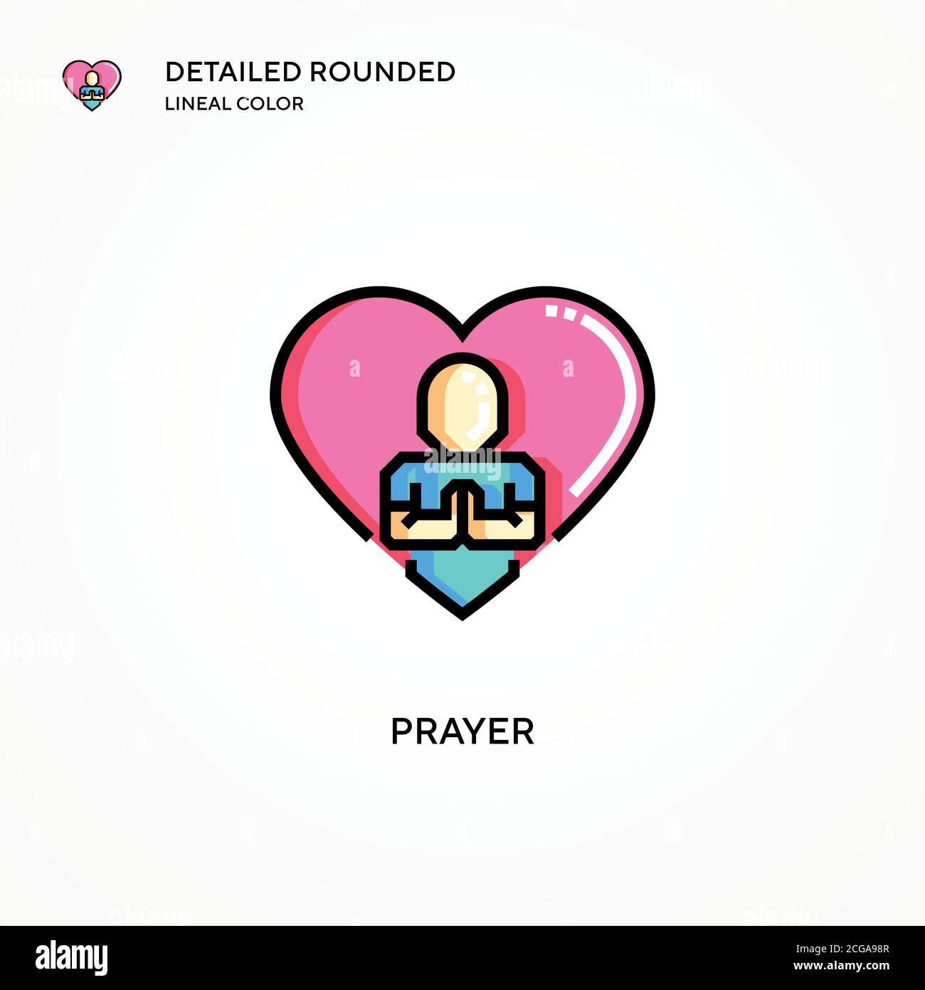 Prayer vector icon. Modern vector illustration concepts. Easy to edit ...