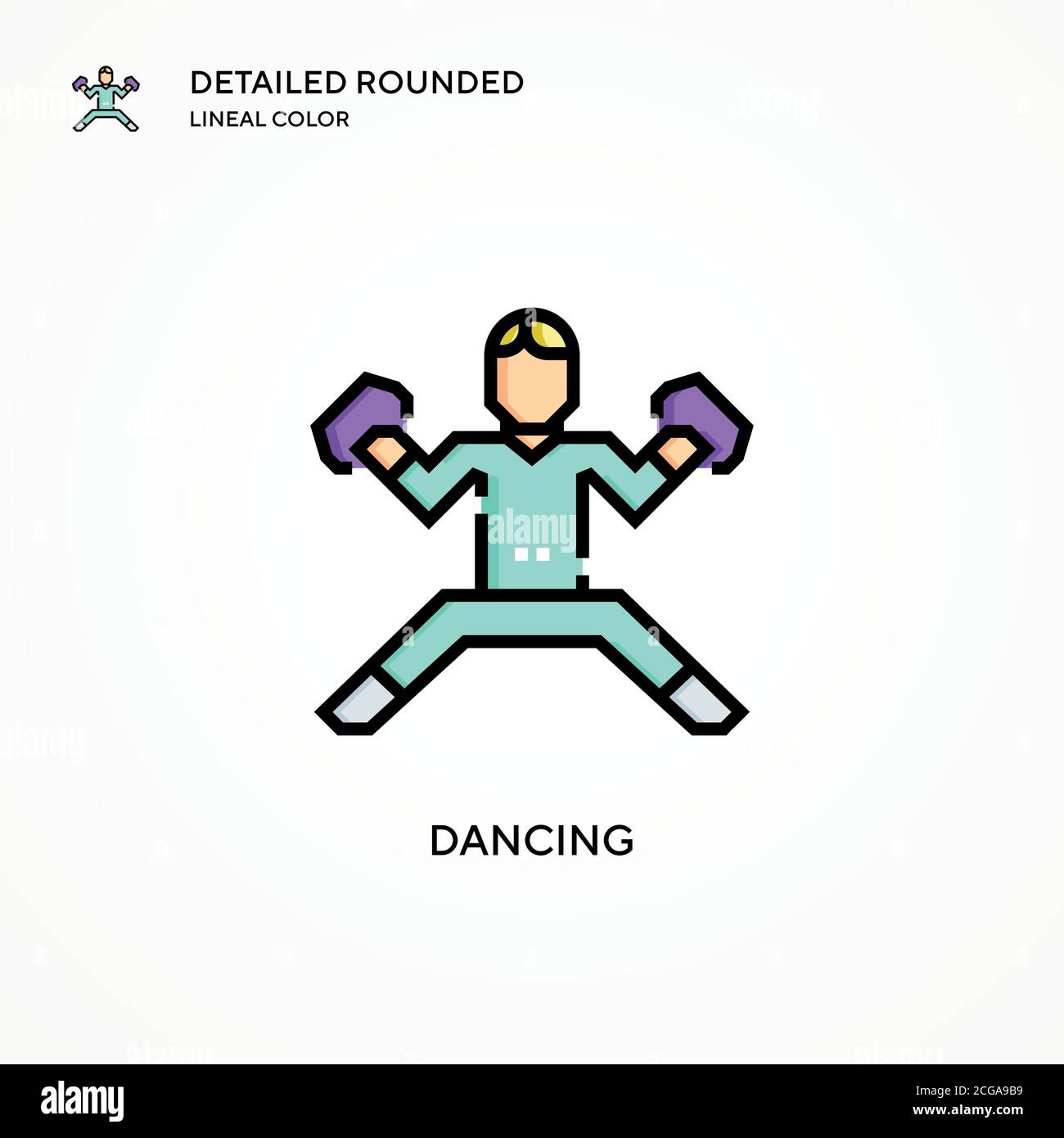 Dancing vector icon. Modern vector illustration concepts. Easy to edit ...