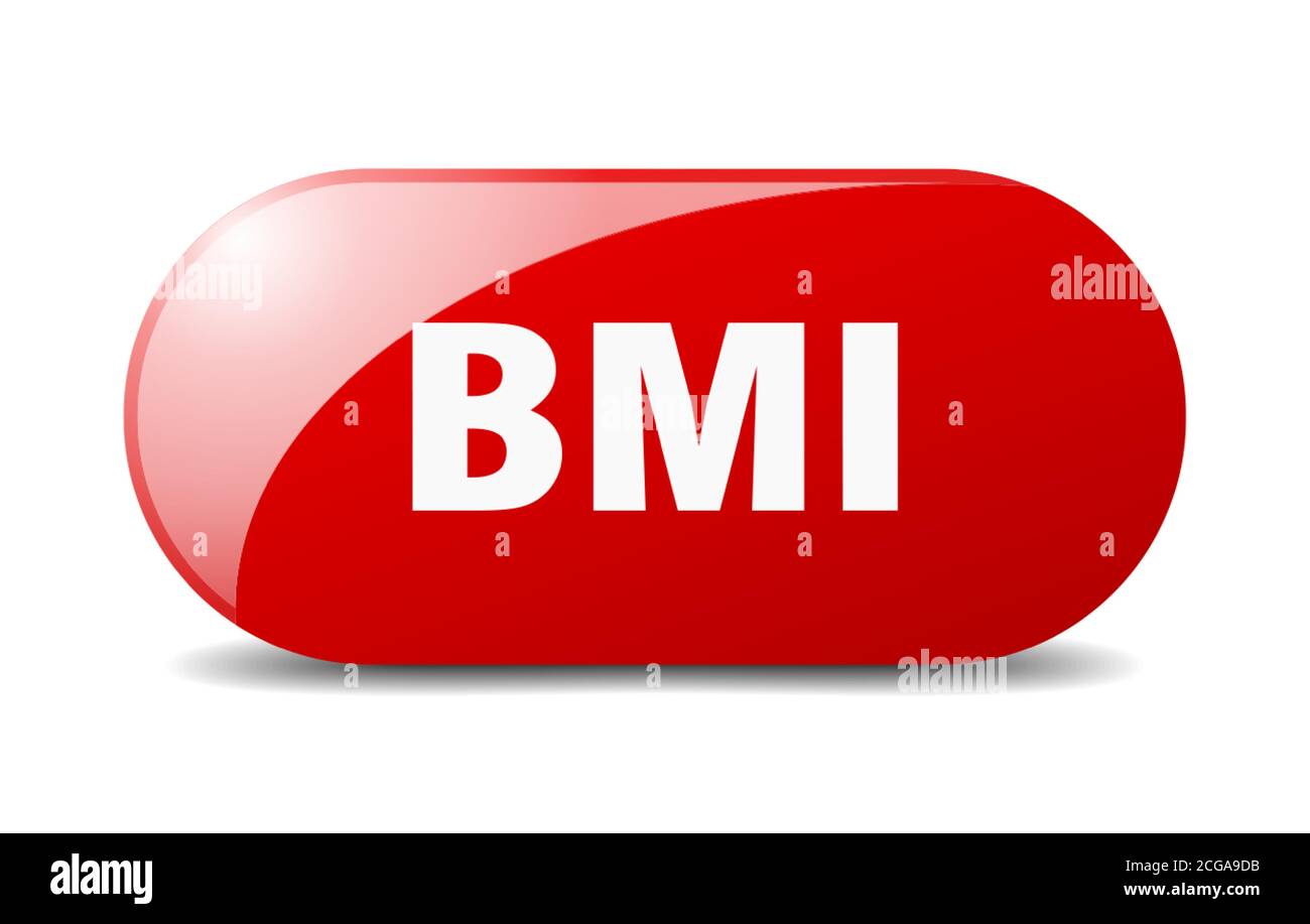 bmi button. rounded glass sign. sticker. banner Stock Vector Image ...