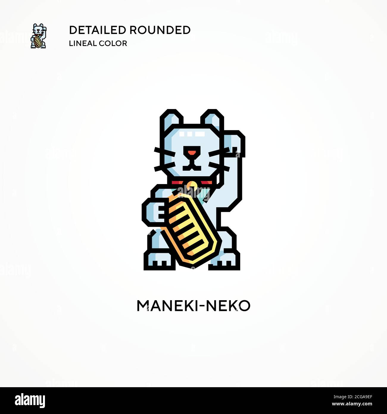 Maneki-neko vector icon. Modern vector illustration concepts. Easy to ...