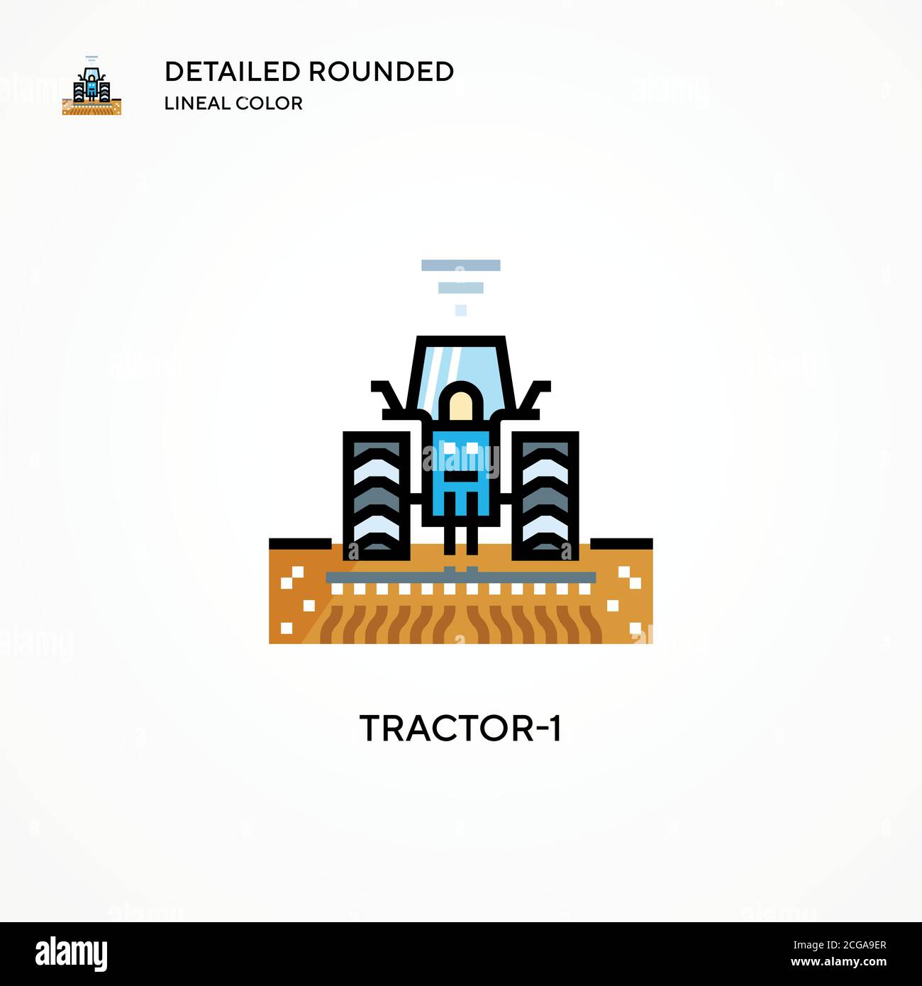 Old modern tractor Stock Vector Images - Alamy
