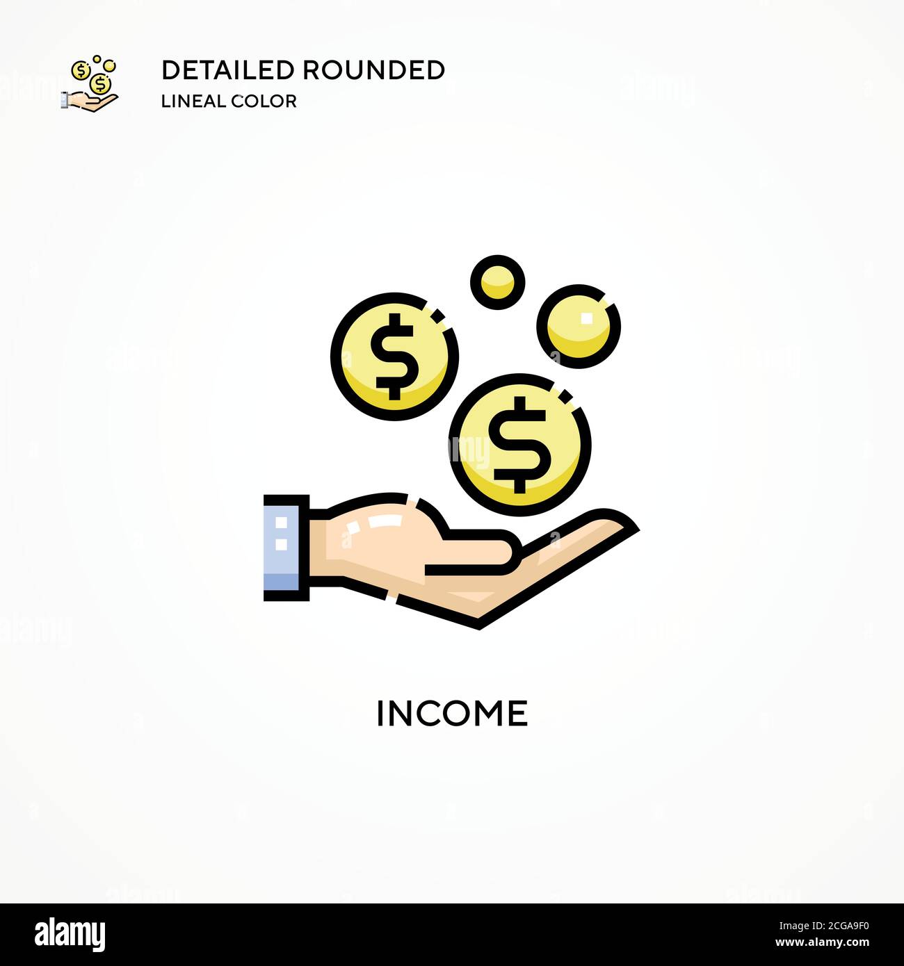 Income vector icon. Modern vector illustration concepts. Easy to edit ...