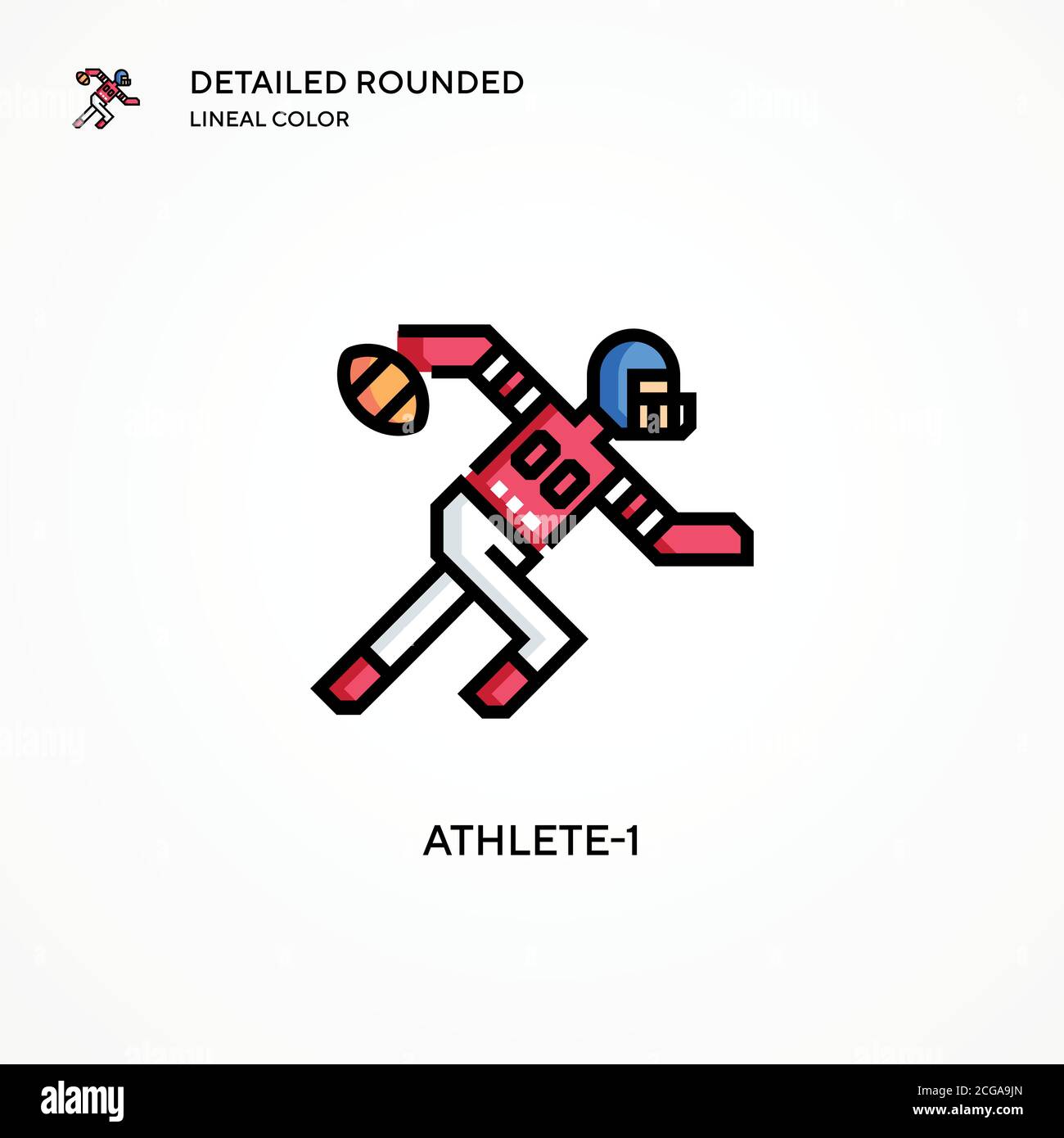 Athlete-1 vector icon. Modern vector illustration concepts. Easy to ...