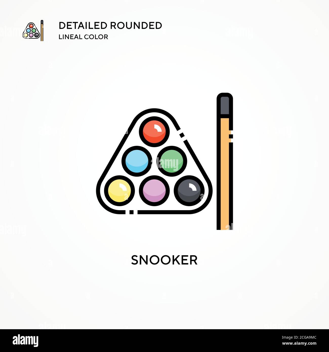 Snooker vector icon. Modern vector illustration concepts. Easy to edit ...