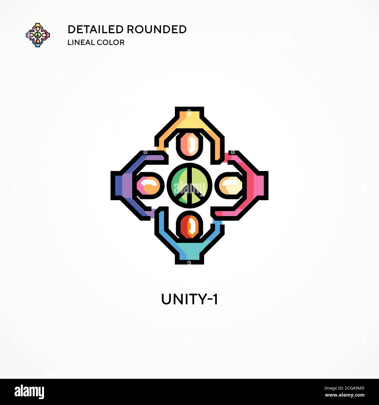 Unity-1 vector icon. Modern vector illustration concepts. Easy to edit ...