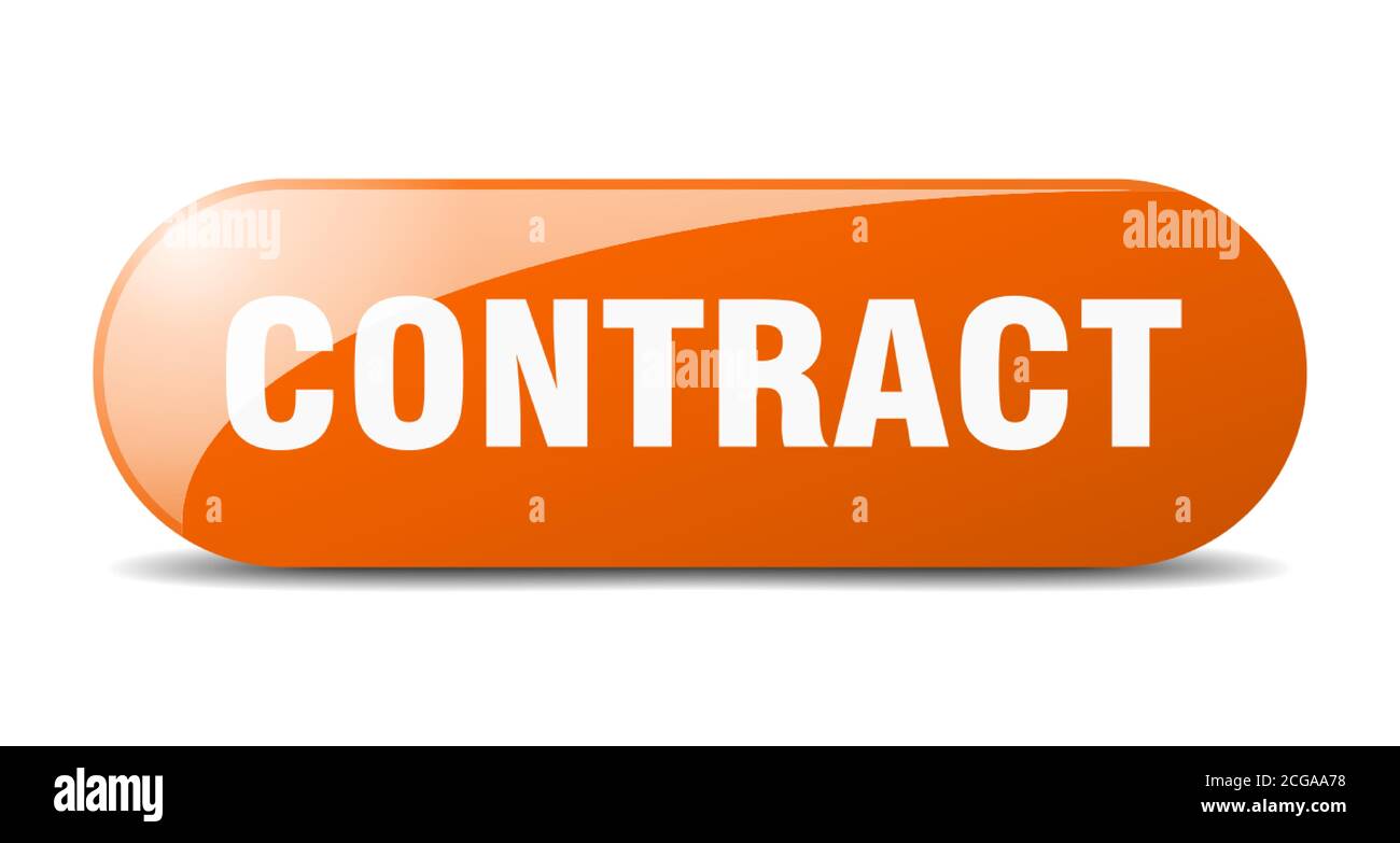 contract button. rounded glass sign. sticker. banner Stock Vector Image ...