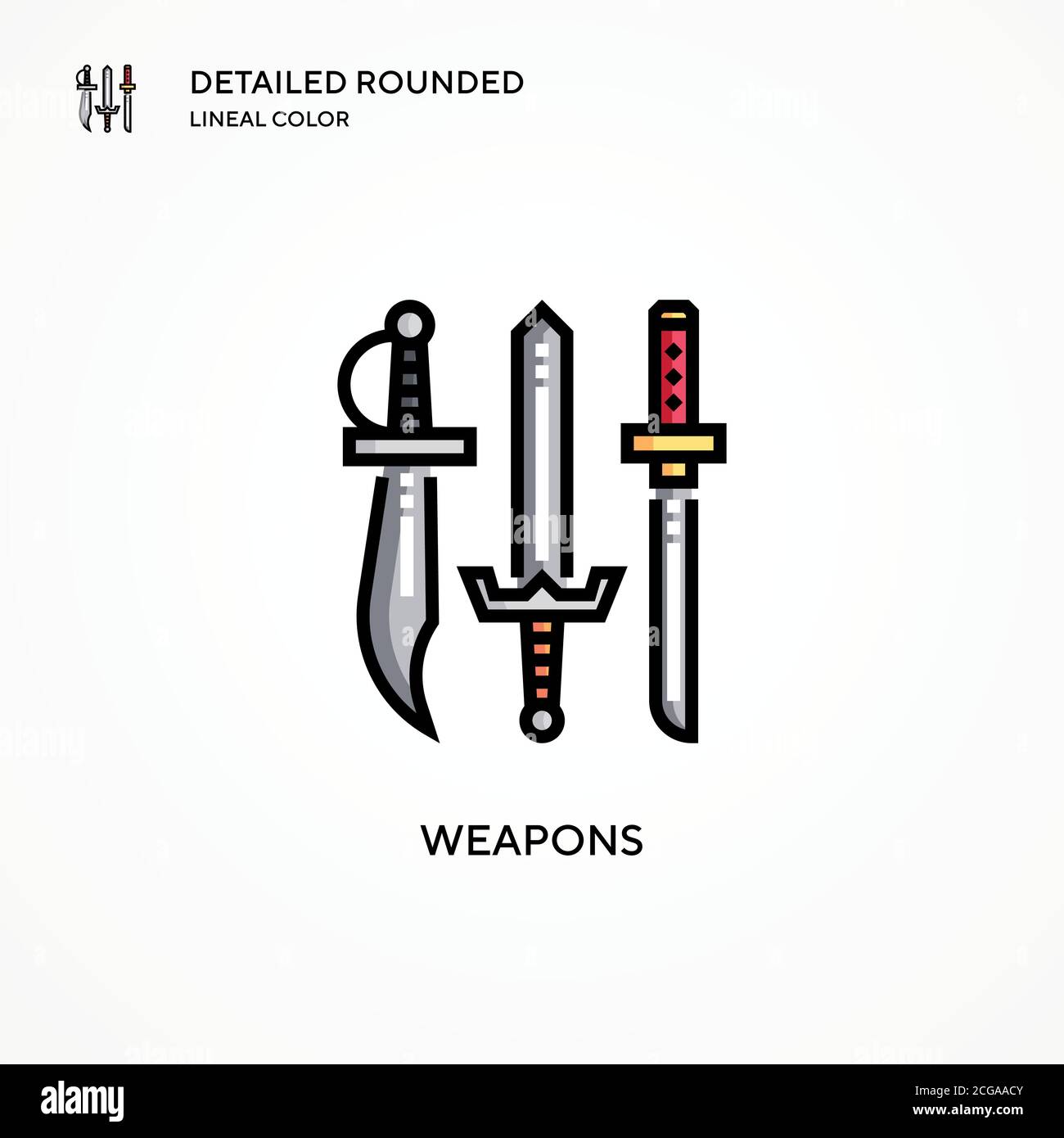 Weapons vector icon. Modern vector illustration concepts. Easy to edit ...