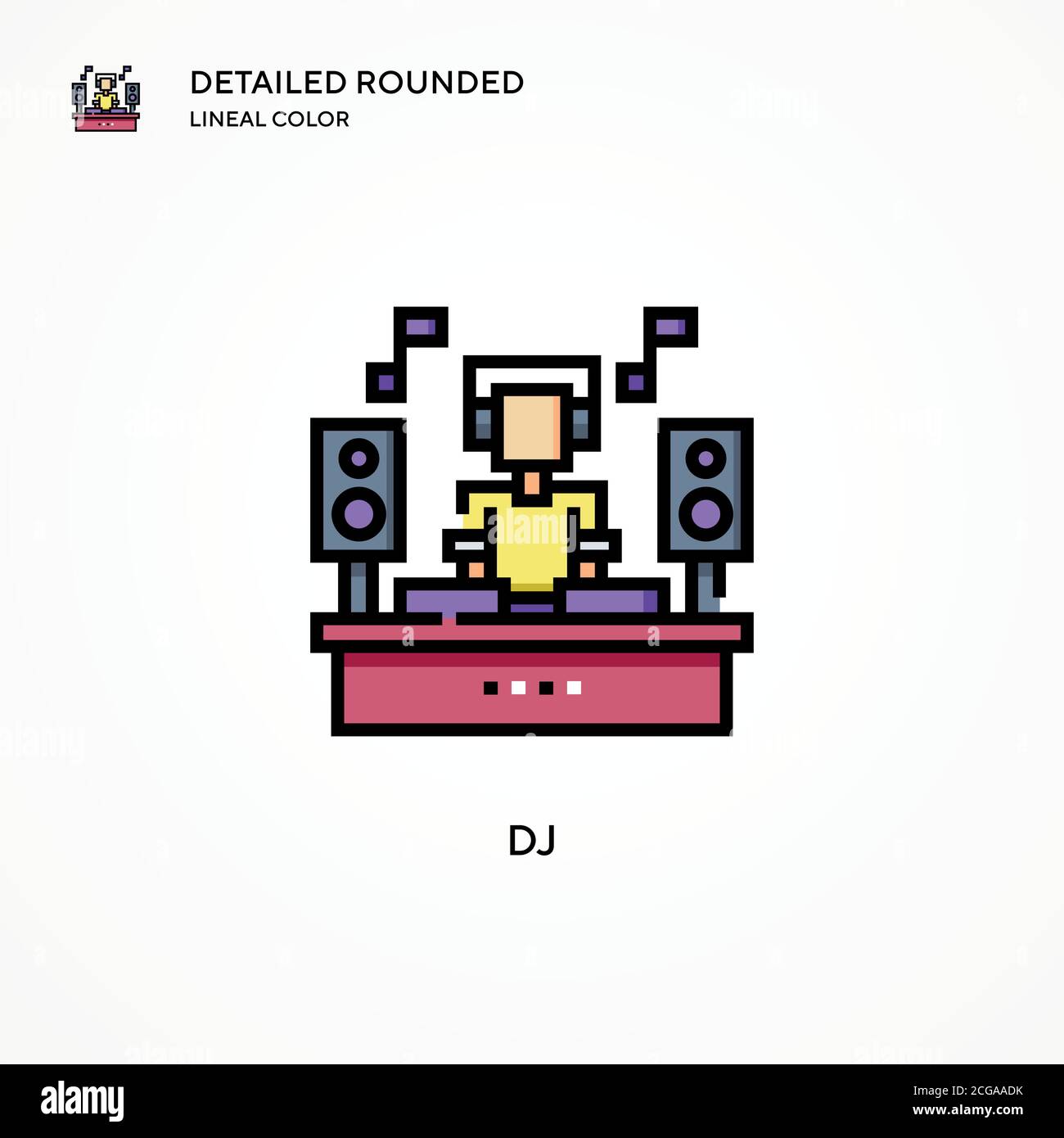 DJ vector icon. Modern vector illustration concepts. Easy to edit and ...
