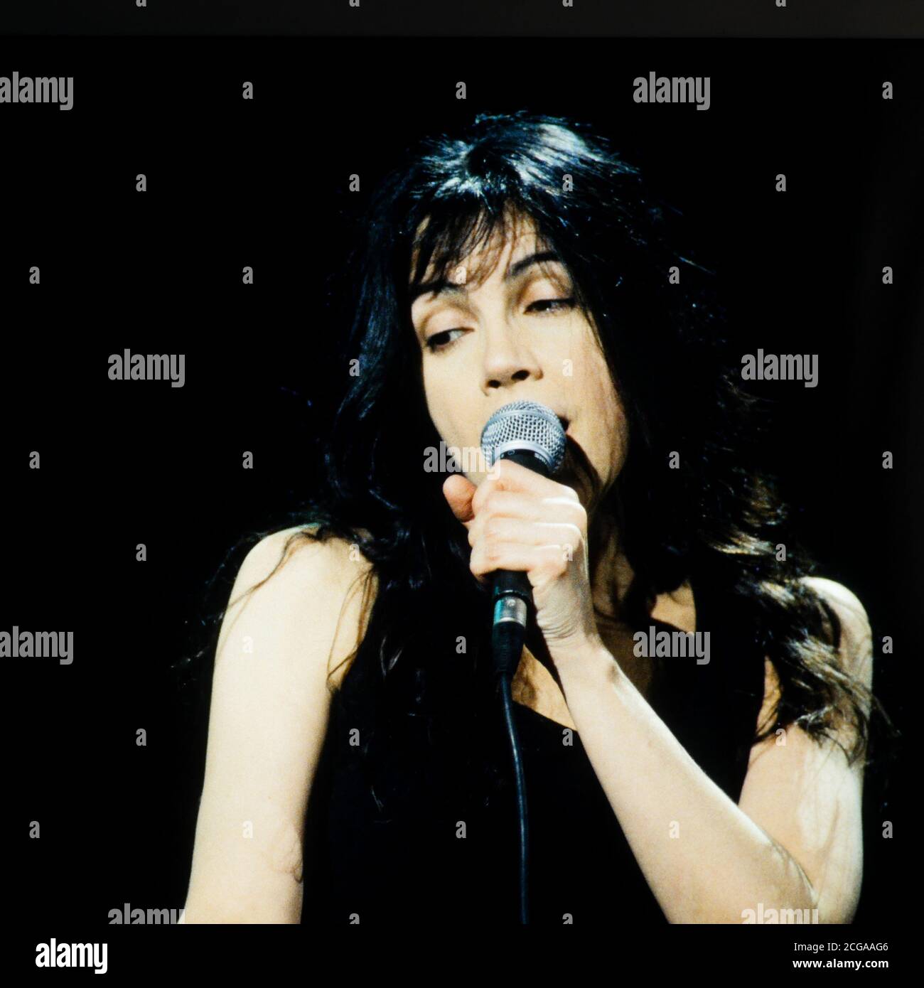 Canadian actress and singer, Carole Laure, performs in Lyon, France ...