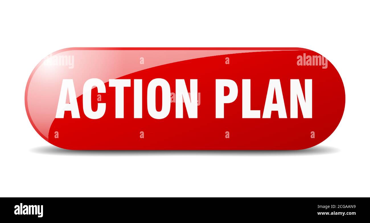 action plan button. rounded glass sign. sticker. banner Stock Vector ...