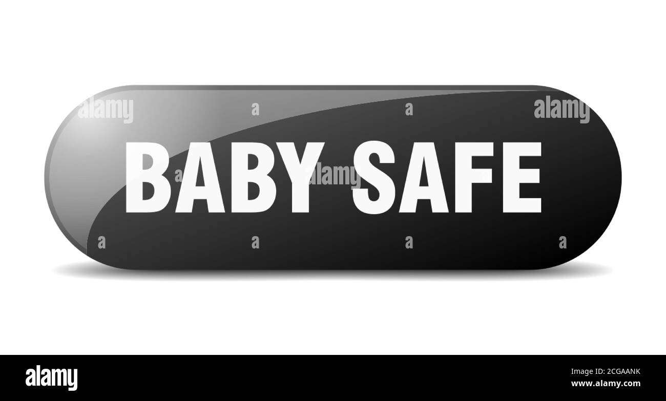 baby safe button. rounded glass sign. sticker. banner Stock Vector ...