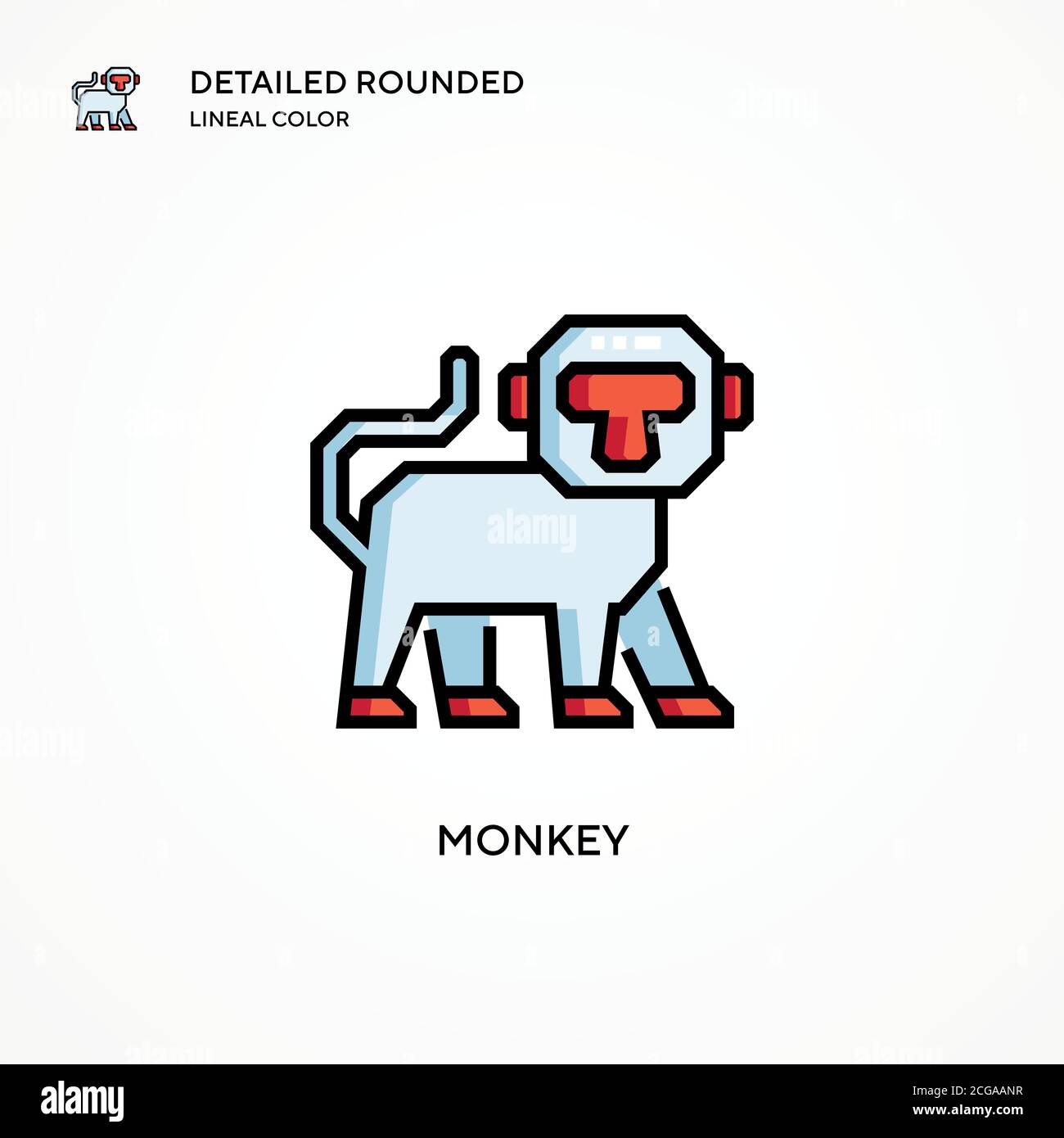 Monkey vector icon. Modern vector illustration concepts. Easy to edit ...