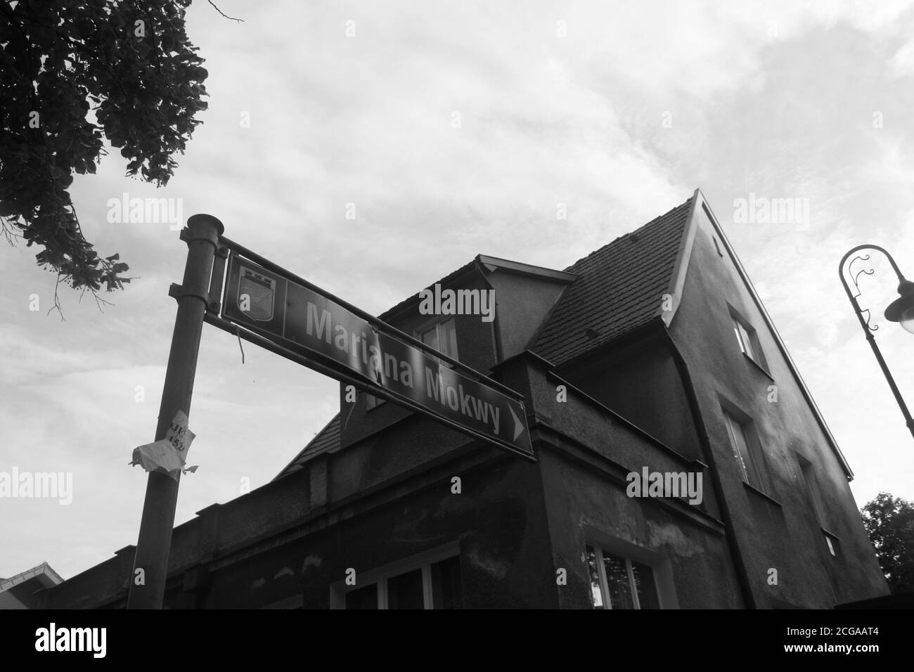 Polish House and Sign Stock Photo - Alamy