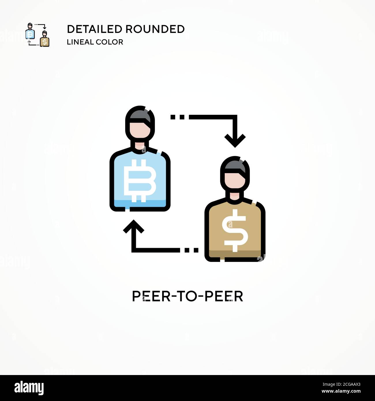Peer-to-peer vector icon. Modern vector illustration concepts. Easy to ...