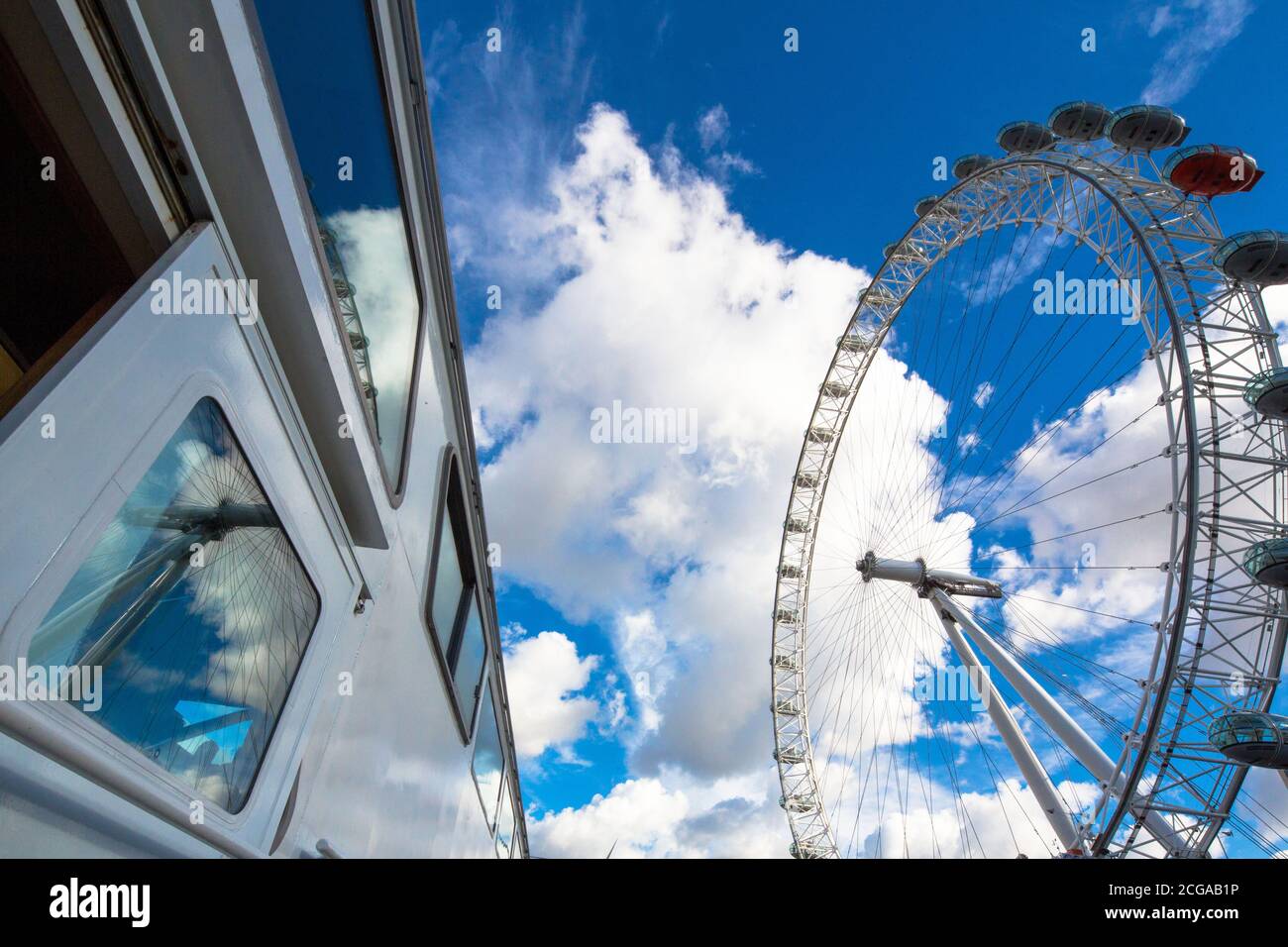 London Eye Waterloo Pier Stock Photo - Alamy