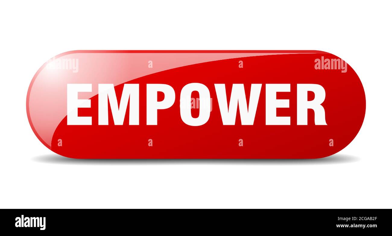 empower button. rounded glass sign. sticker. banner Stock Vector Image ...