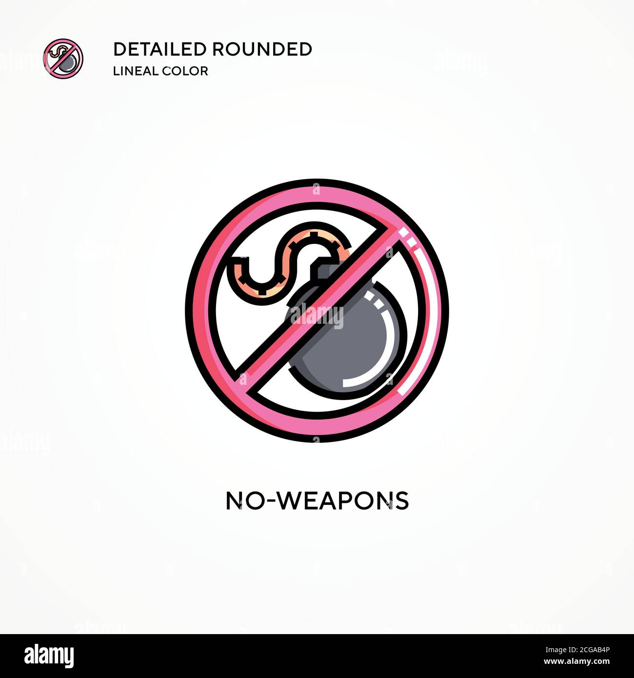 No weapons prohibition sign symbol Stock Vector Images - Alamy