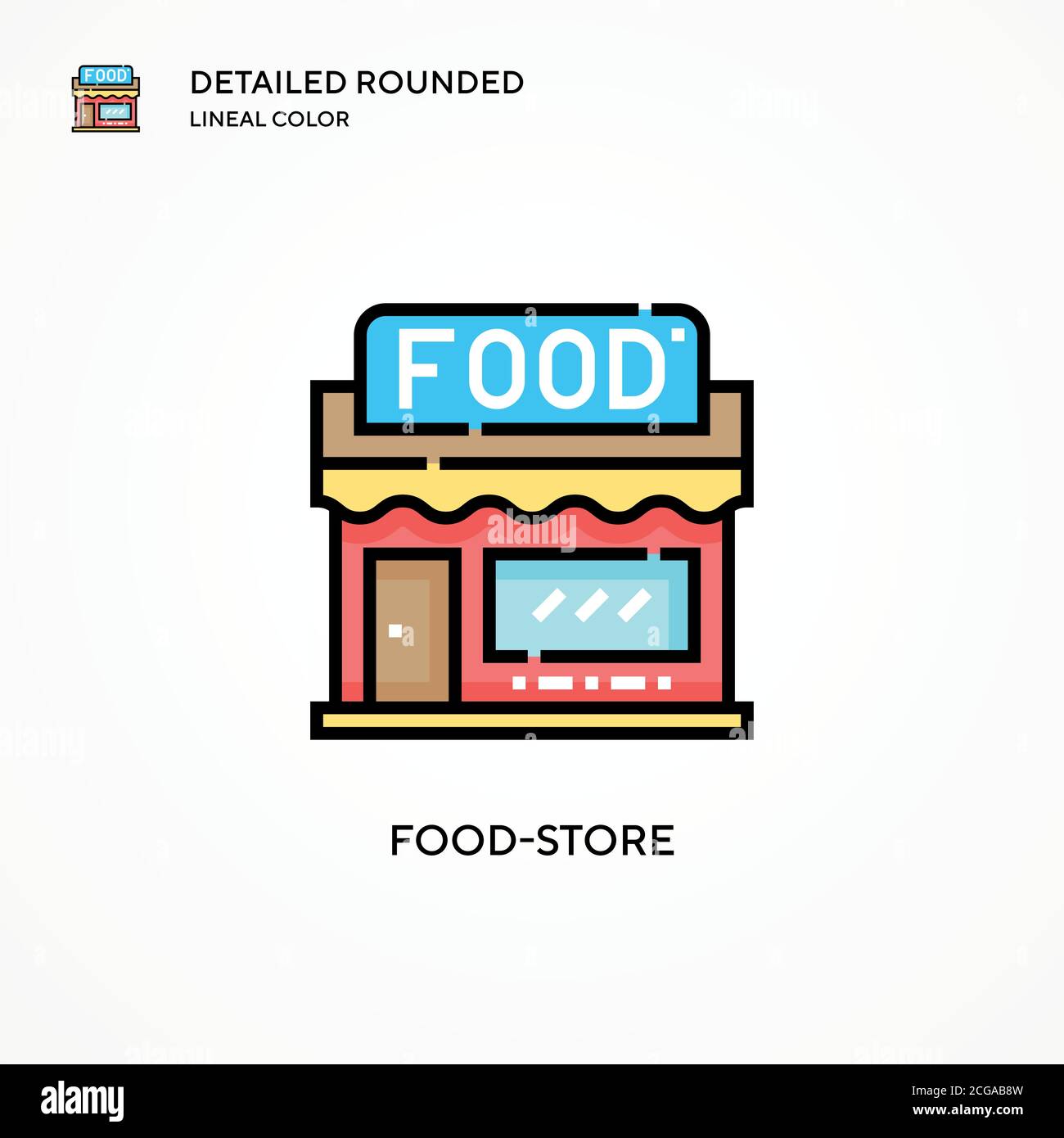 Food-store vector icon. Modern vector illustration concepts. Easy to ...