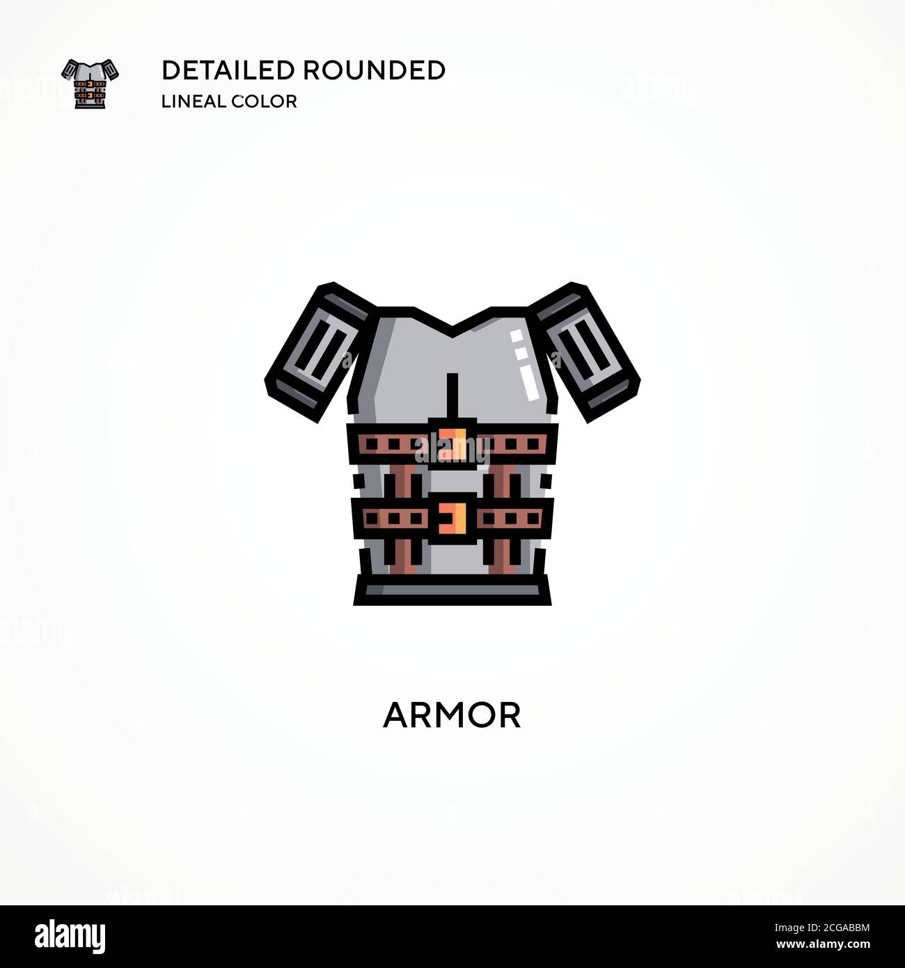 Armor vector icon. Modern vector illustration concepts. Easy to edit ...