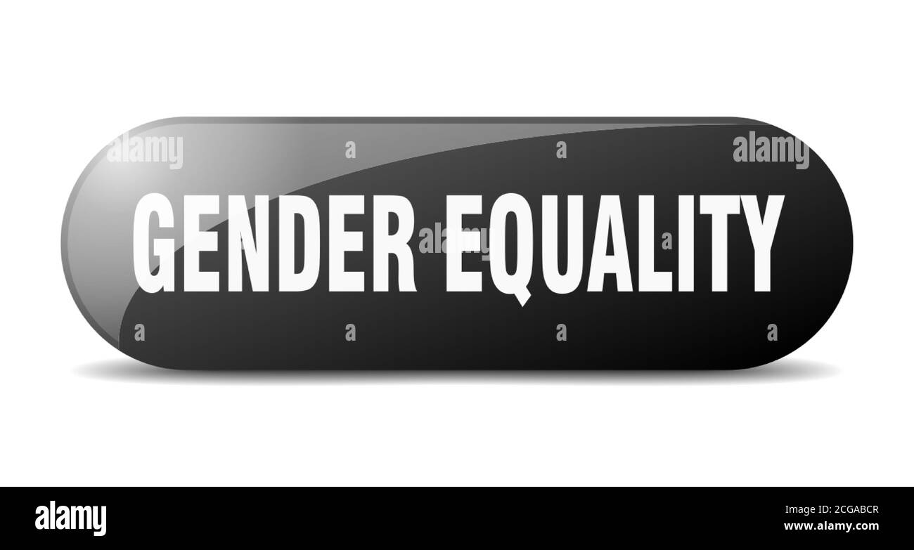 gender equality button. rounded glass sign. sticker. banner Stock ...