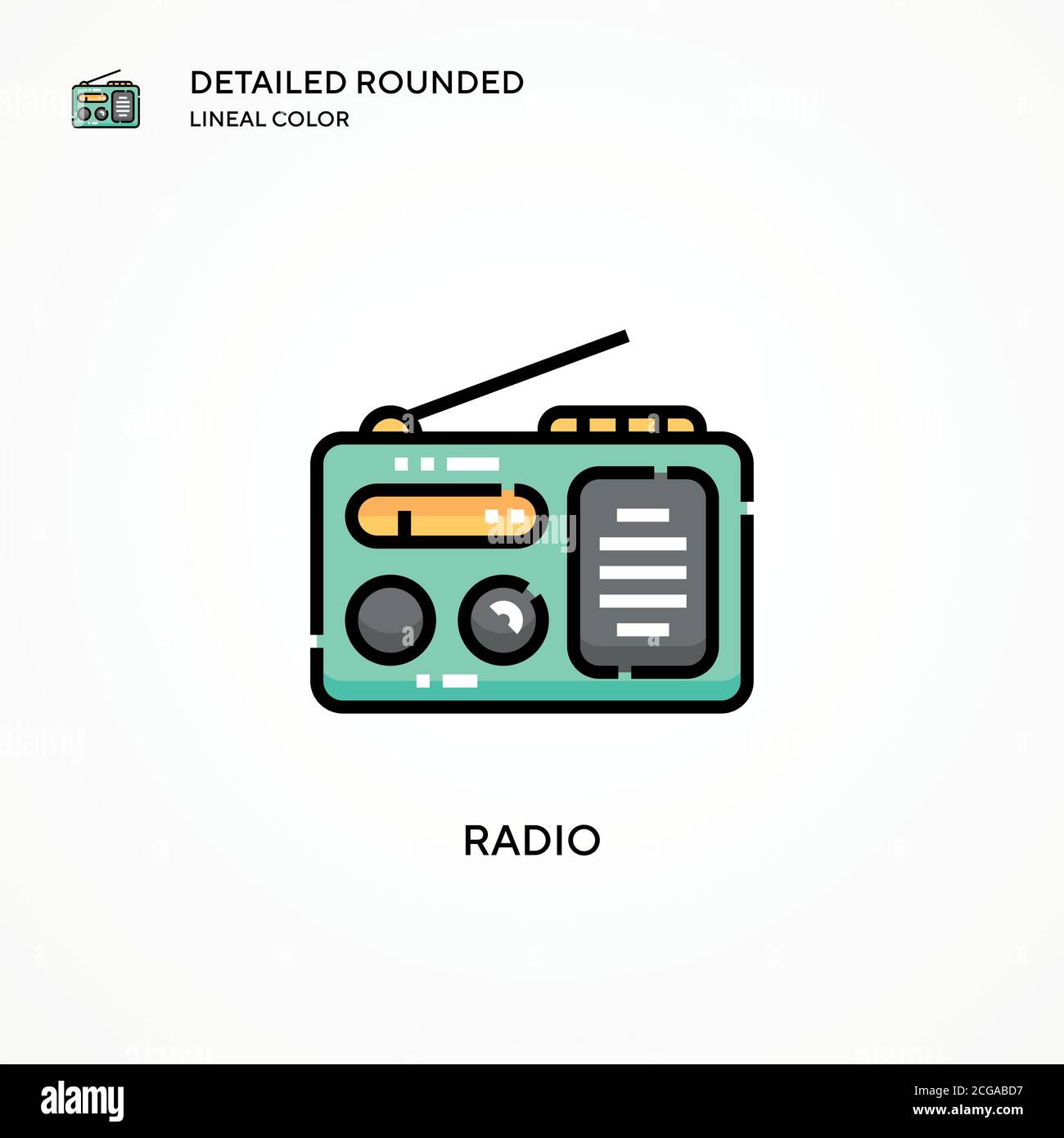 Radio vector icon. Modern vector illustration concepts. Easy to edit ...