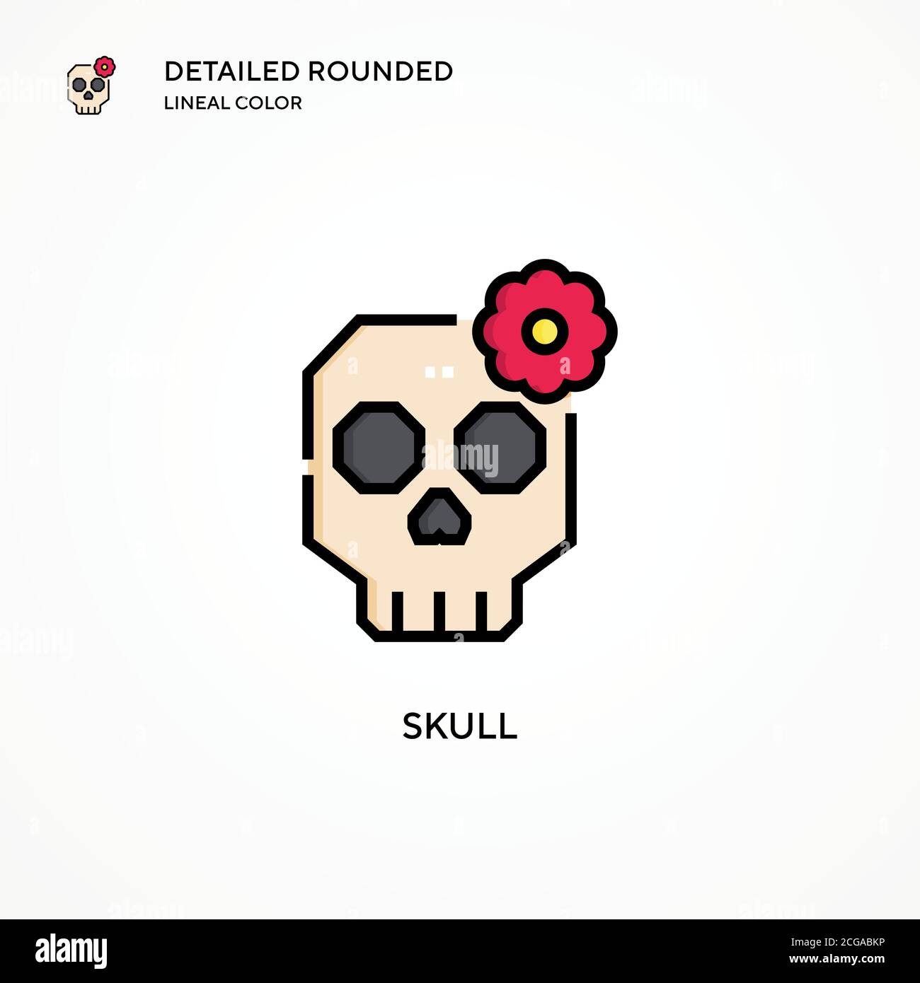 Skull vector icon. Modern vector illustration concepts. Easy to edit ...