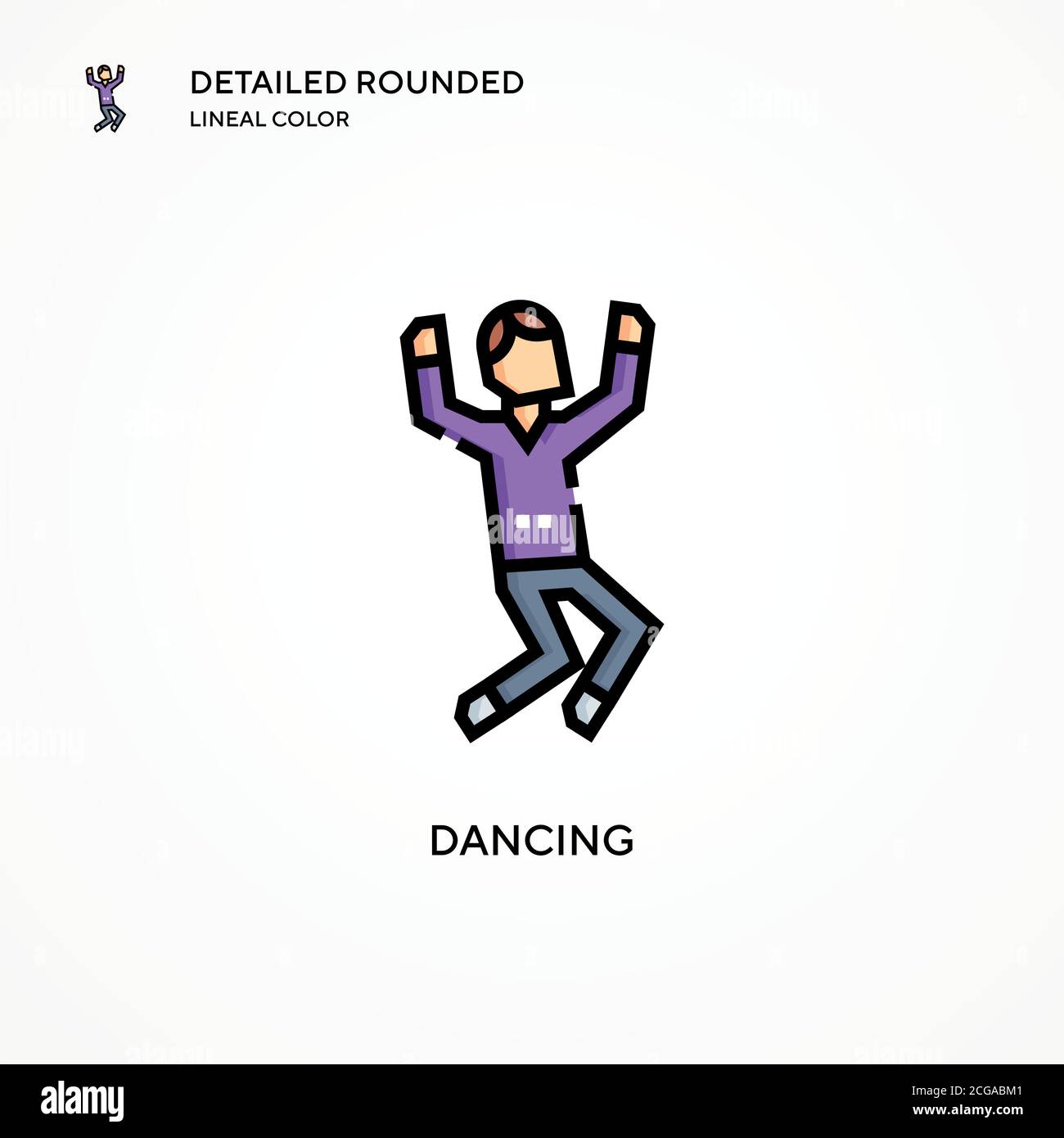 Dancing vector icon. Modern vector illustration concepts. Easy to edit ...