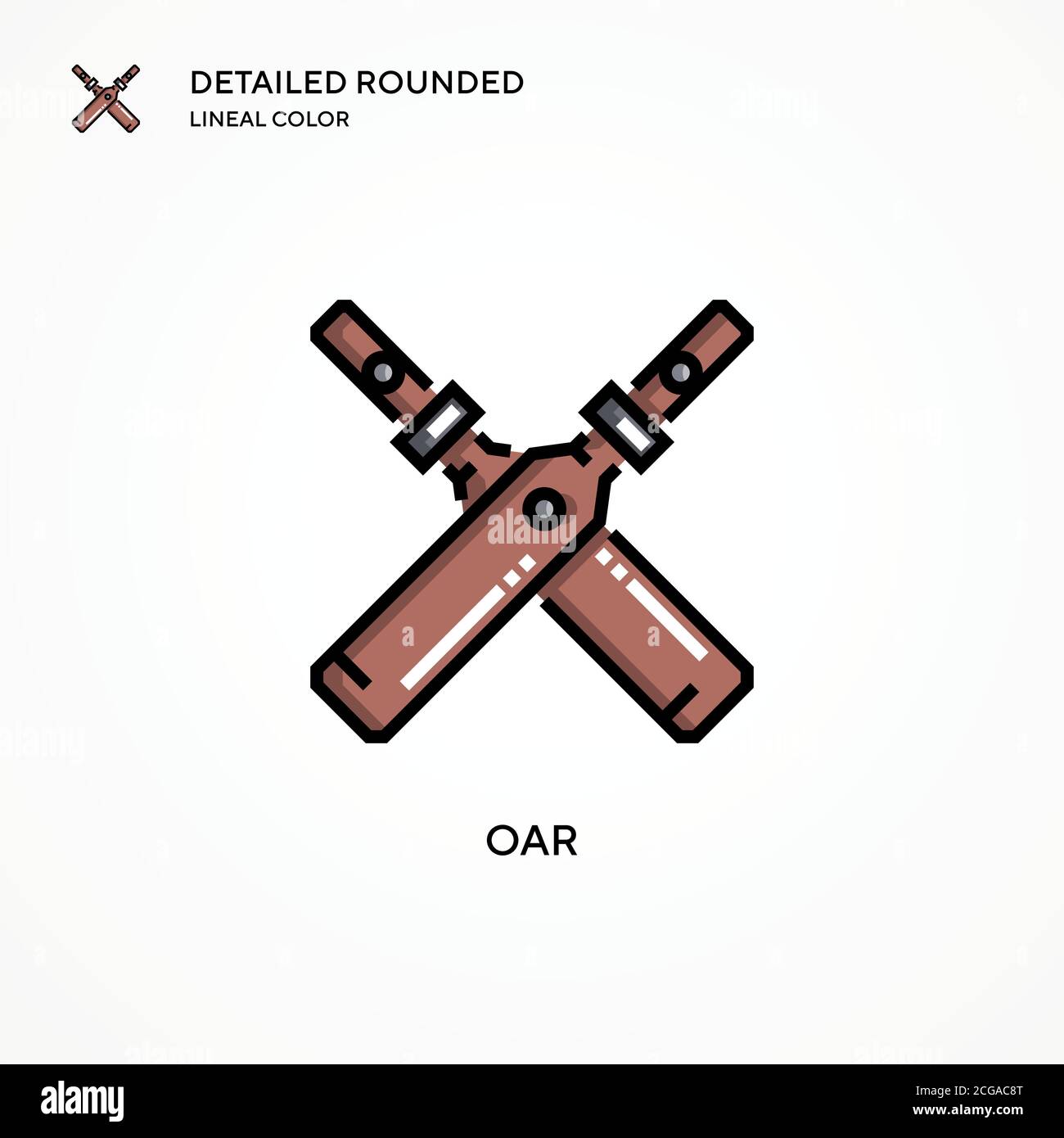 Oar vector icon. Modern vector illustration concepts. Easy to edit and ...