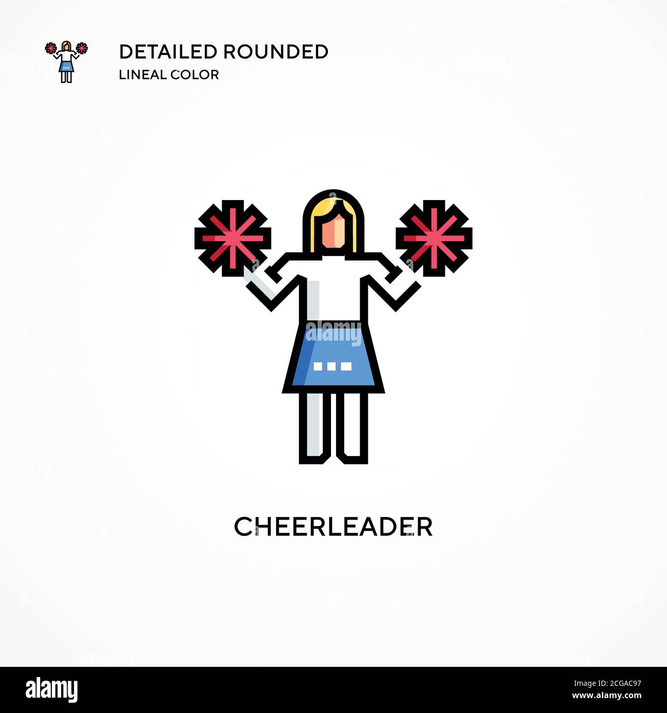 Cheerleader vector icon. Modern vector illustration concepts. Easy to ...